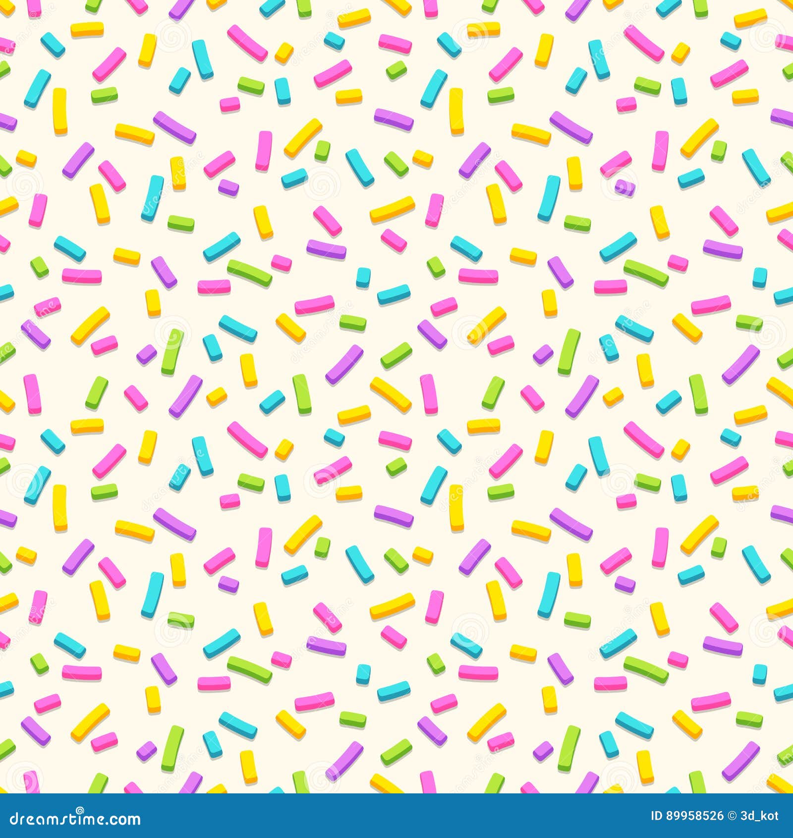 Seamless Pattern with Many Decorative Sprinkles Stock Vector ...