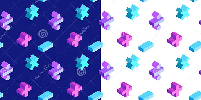 Seamless Pattern with Math Symbols Stock Vector - Illustration of ...