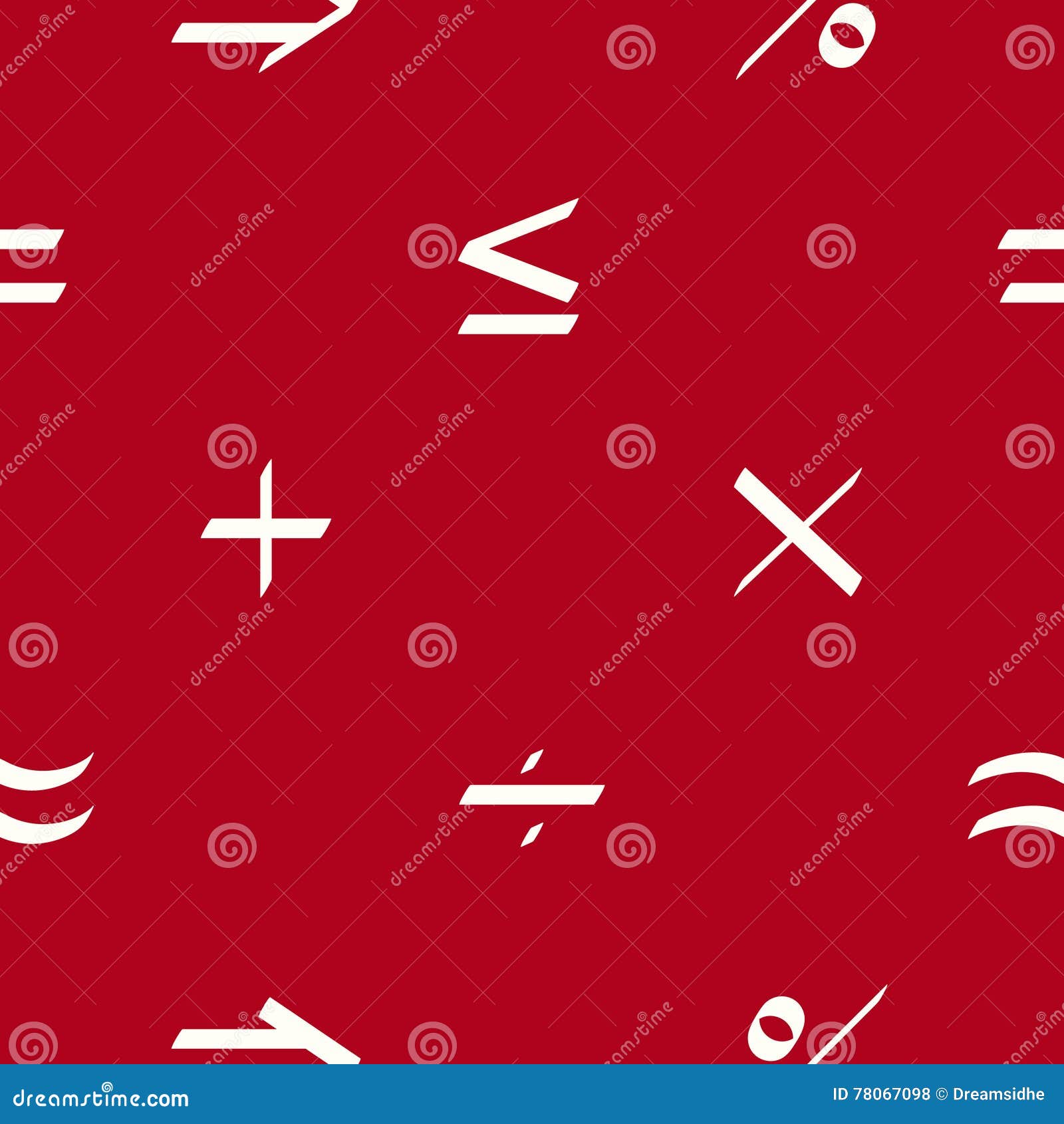 Seamless Pattern with Mathematical Symbols Stock Vector - Illustration ...