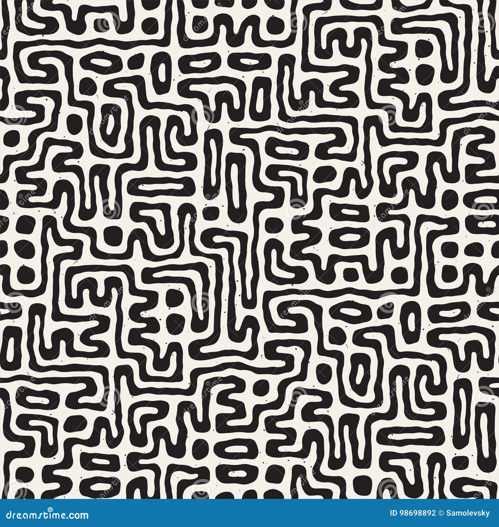 Seamless Pattern with Maze Lines. Stock Vector - Illustration of ...