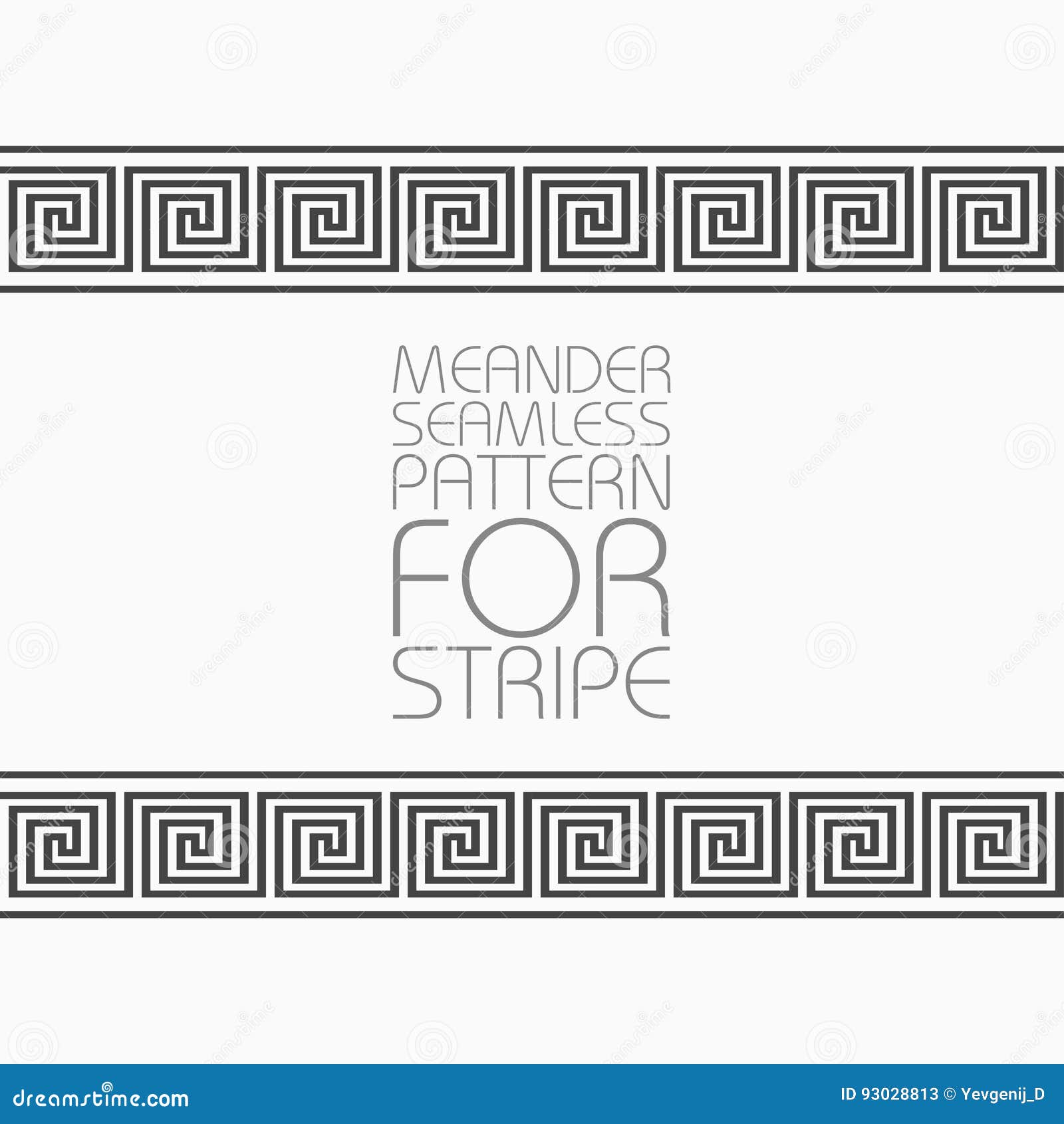 Seamless Pattern of Meander Ornament. Monochrome Greek Pattern for ...