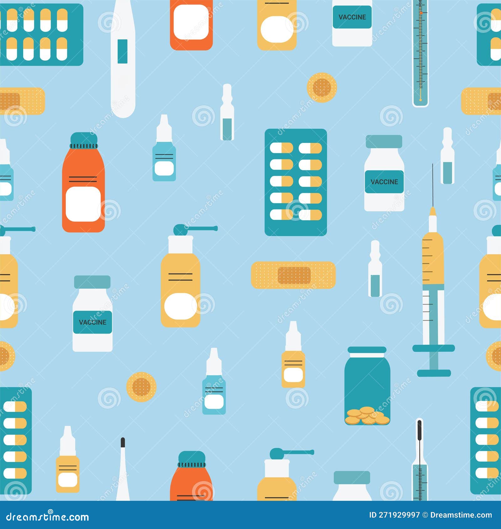 Seamless Pattern of Medical Devices. Vector Illustration Stock Vector ...