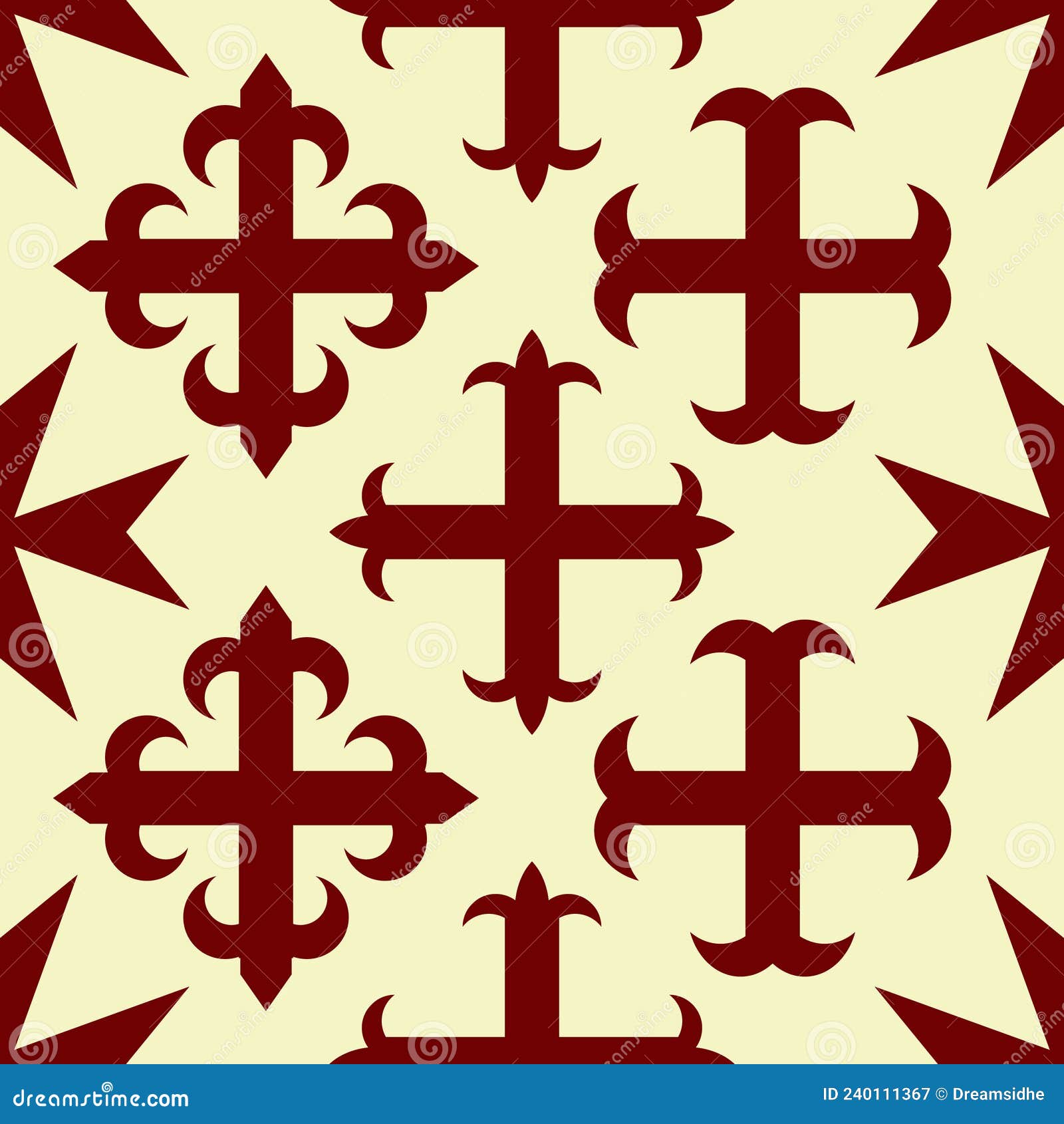Medieval Crosses Background. Cartoon Vector | CartoonDealer.com #18754551