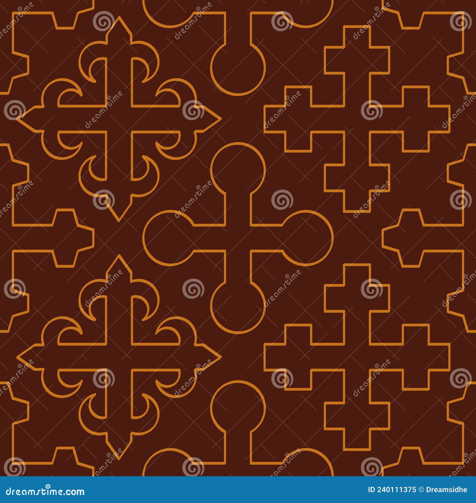 Seamless Pattern with Medieval Heraldic Crosses Stock Vector ...