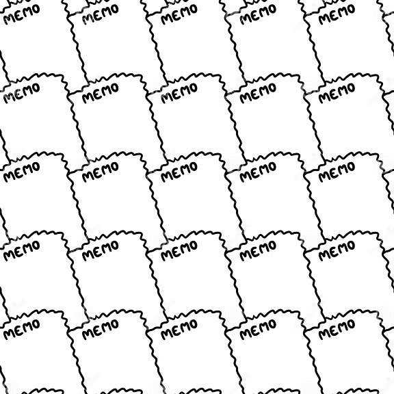 Seamless Pattern. Memo Paper Cartoon Stock Illustration - Illustration ...