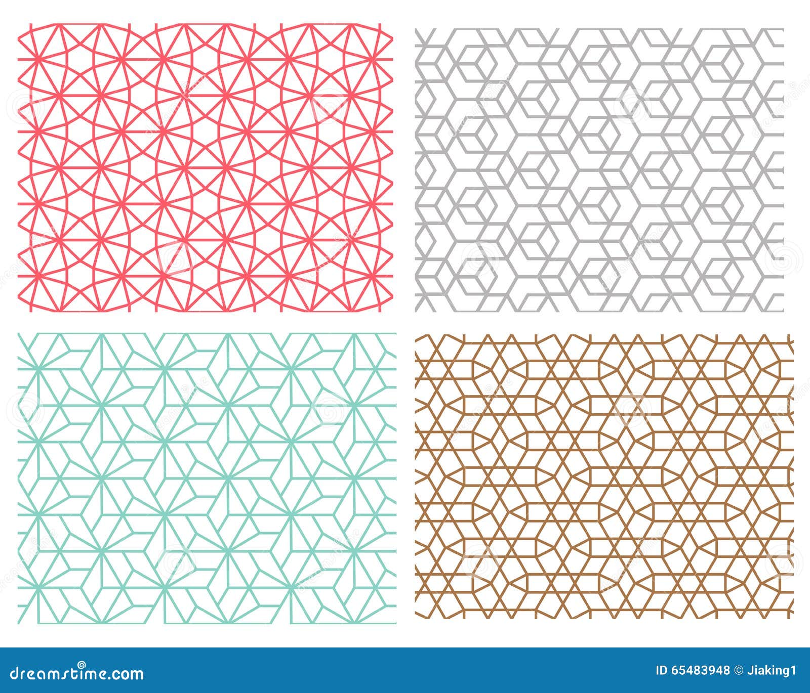 Seamless Pattern in Mesh Style Hexagon Concept Stock Vector ...