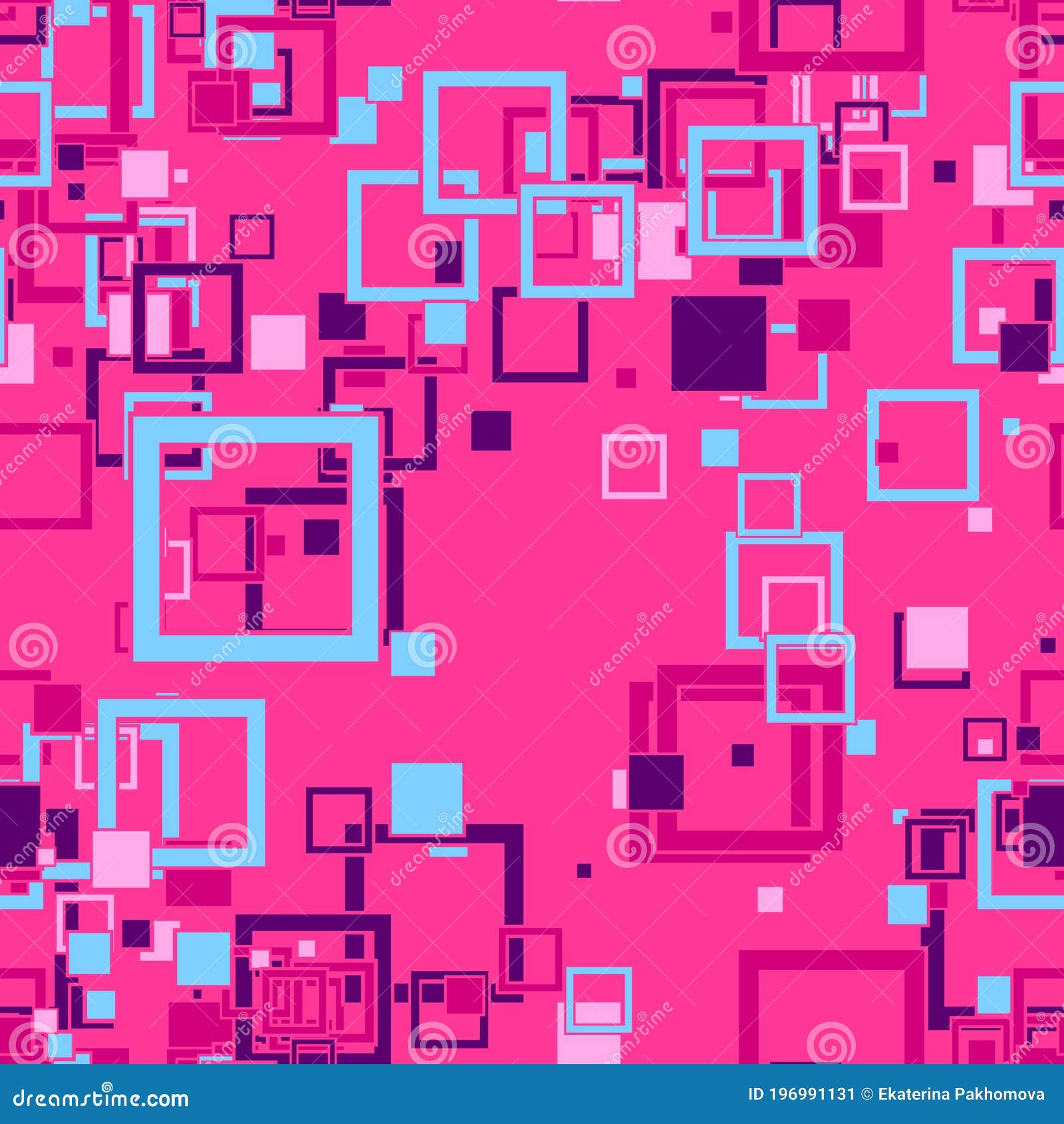 Messy Seamless Abstract Background with Thin Line Squares. Stock Vector ...