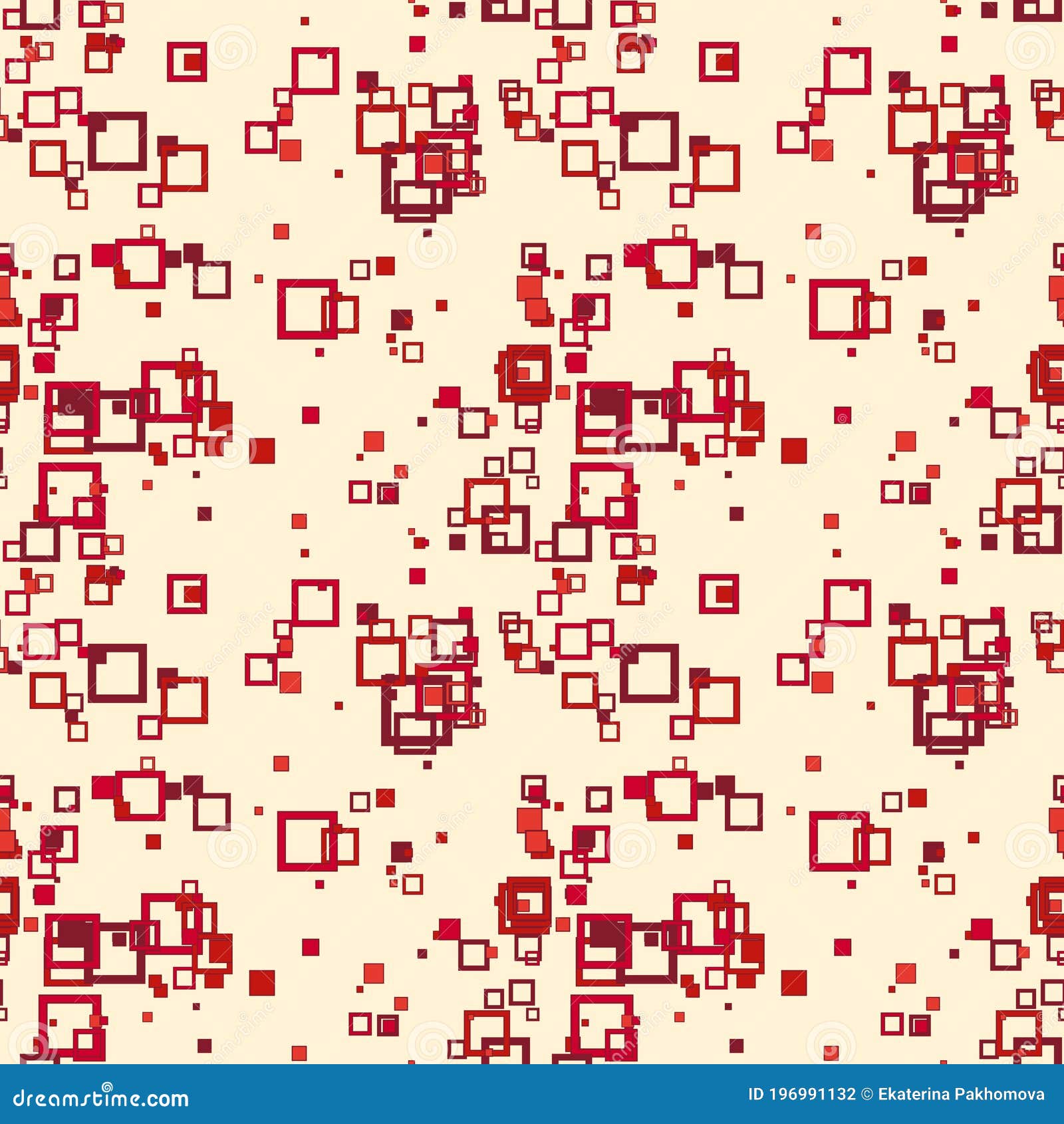 Messy Seamless Abstract Background with Thin Line Squares. Stock Vector ...