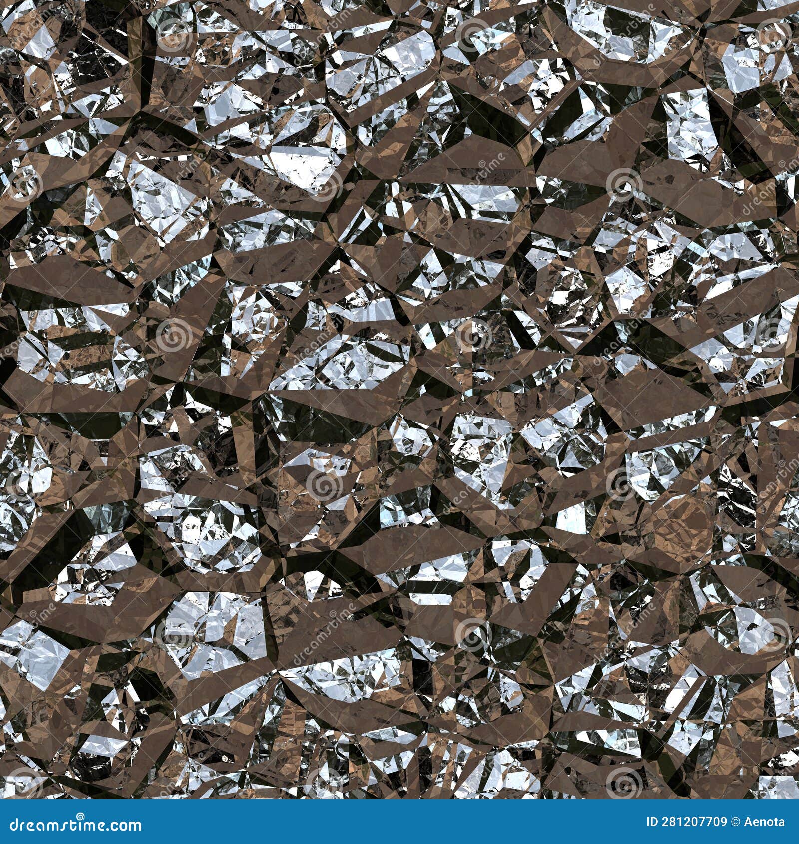 Seamless Pattern of Metal Crystals Stock Illustration - Illustration of ...