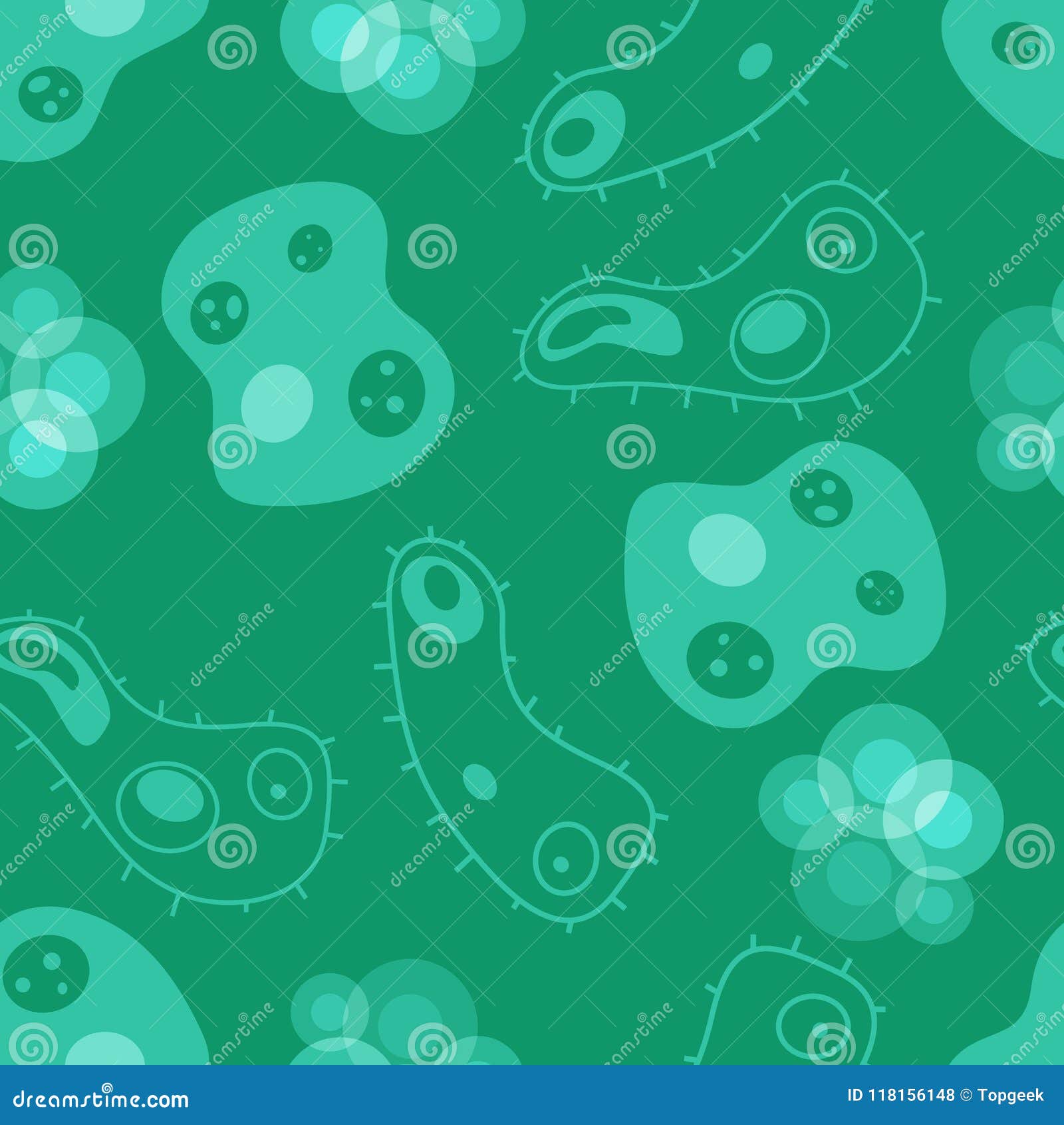 Seamless Pattern Micro Cells Vector Illustration Stock Vector ...