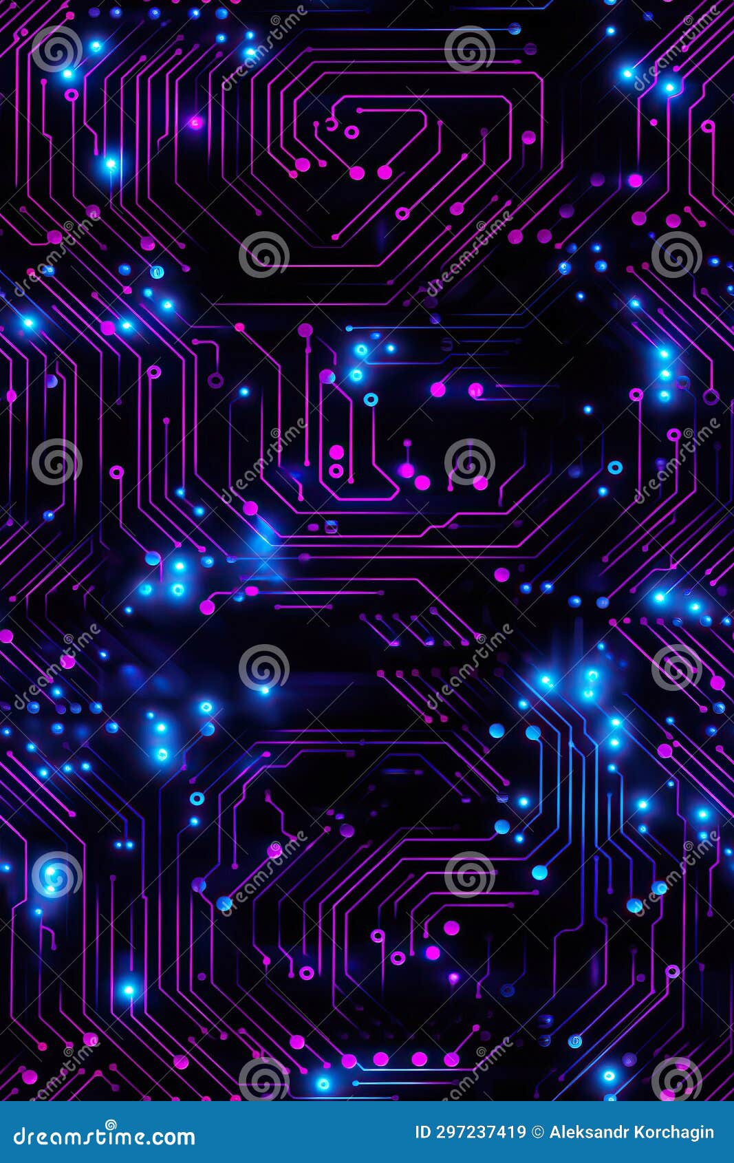 Seamless Pattern of a Microchip Circuit with Digital Electronic Technologies for Computer and ...