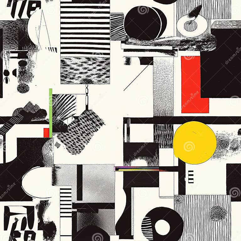 Modern Abstract Composition with Intense Contrast, Sharp Angles, and ...