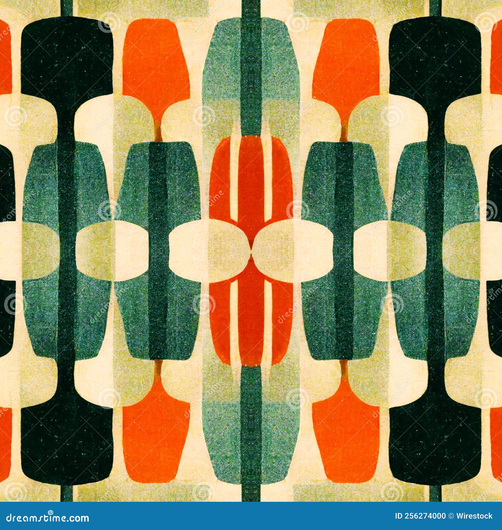 Seamless Pattern with Modern Colorful Shapes. Stock Illustration ...