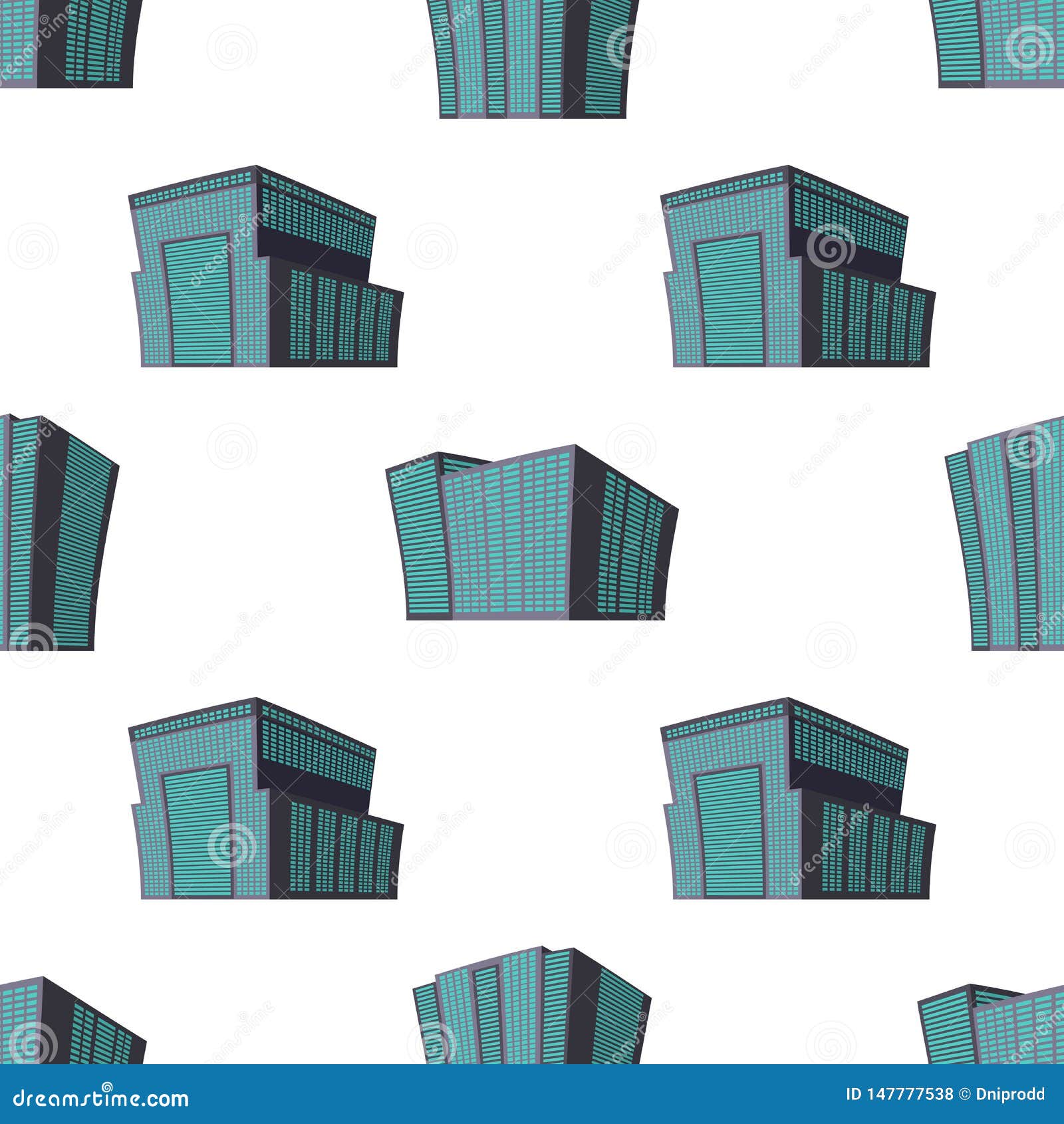 Seamless Pattern with Modern High-rise Building Stock Vector ...