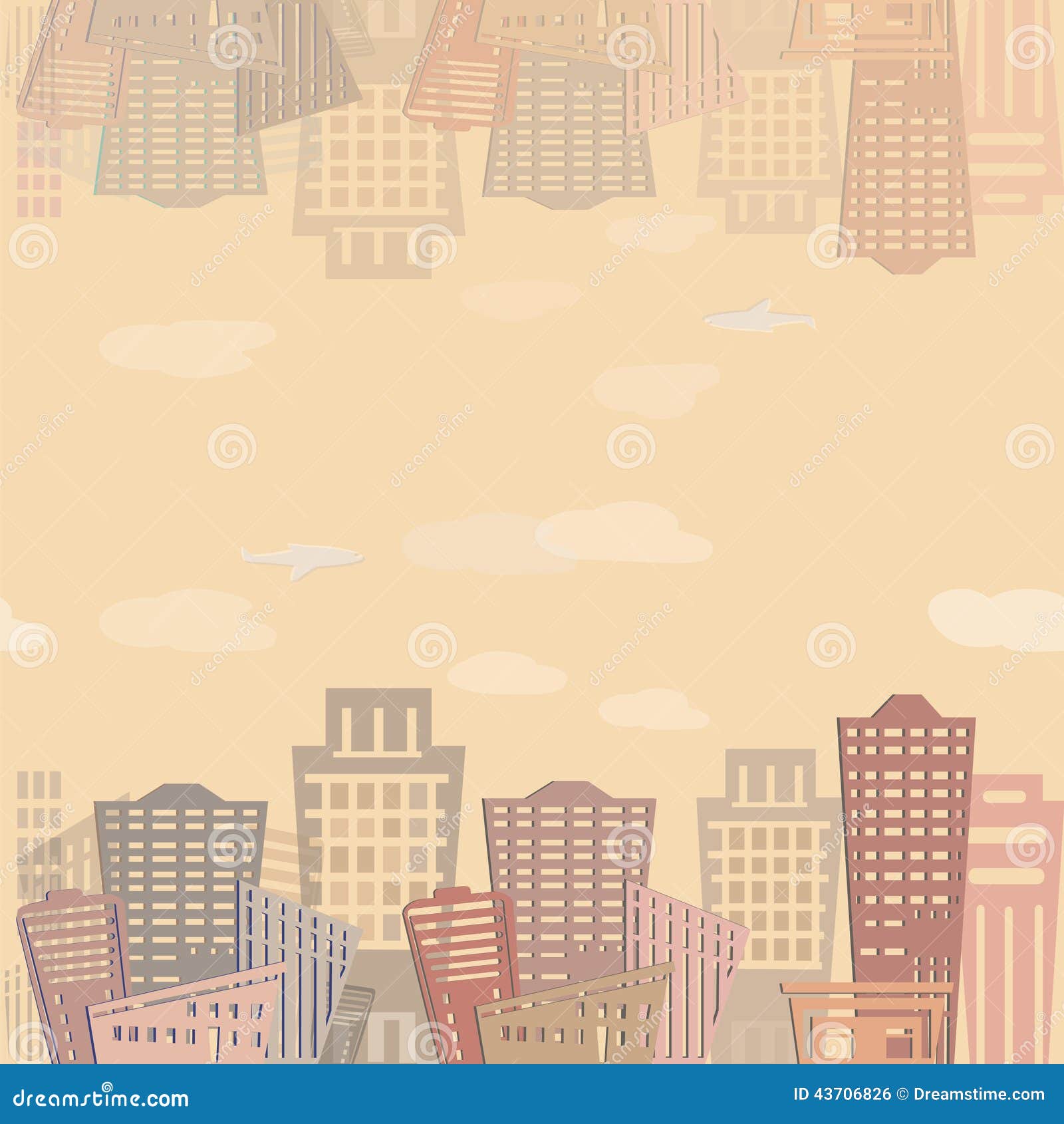 Seamless Pattern Modern Real Estate Buildings Design. Urban Landscape ...