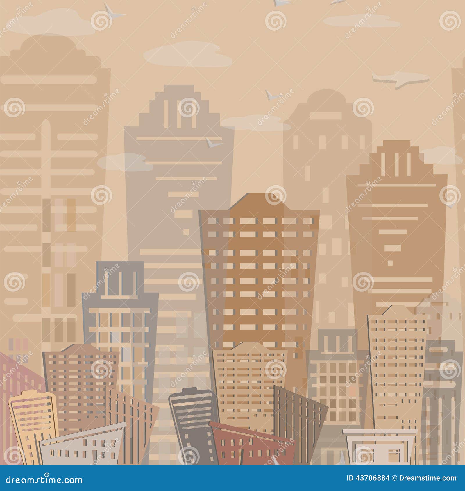 Seamless Pattern Modern Real Estate Buildings Design. Urban Landscape ...