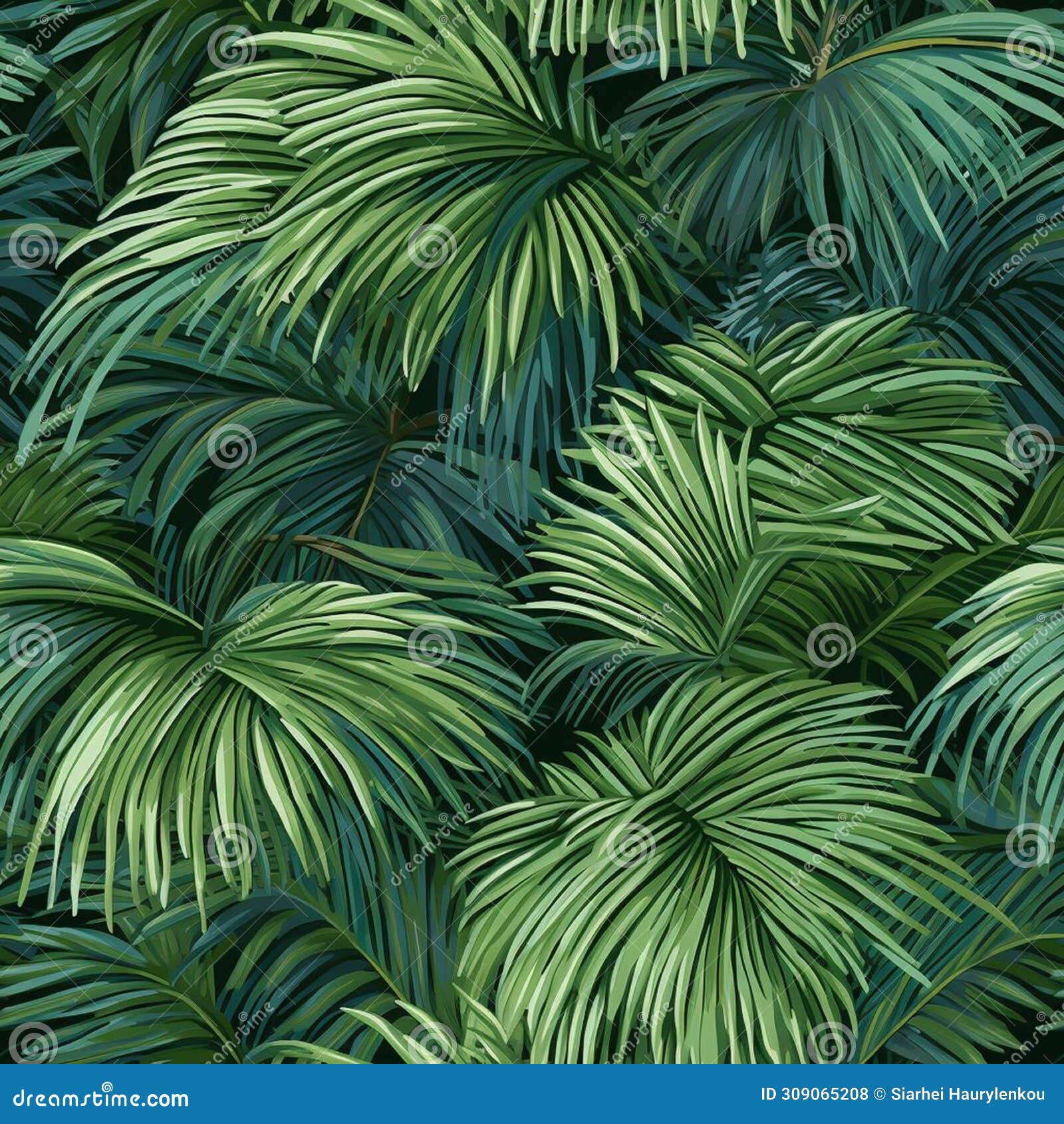 A Seamless Pattern with a Modern Tropical Palm Tree Design that Creates ...