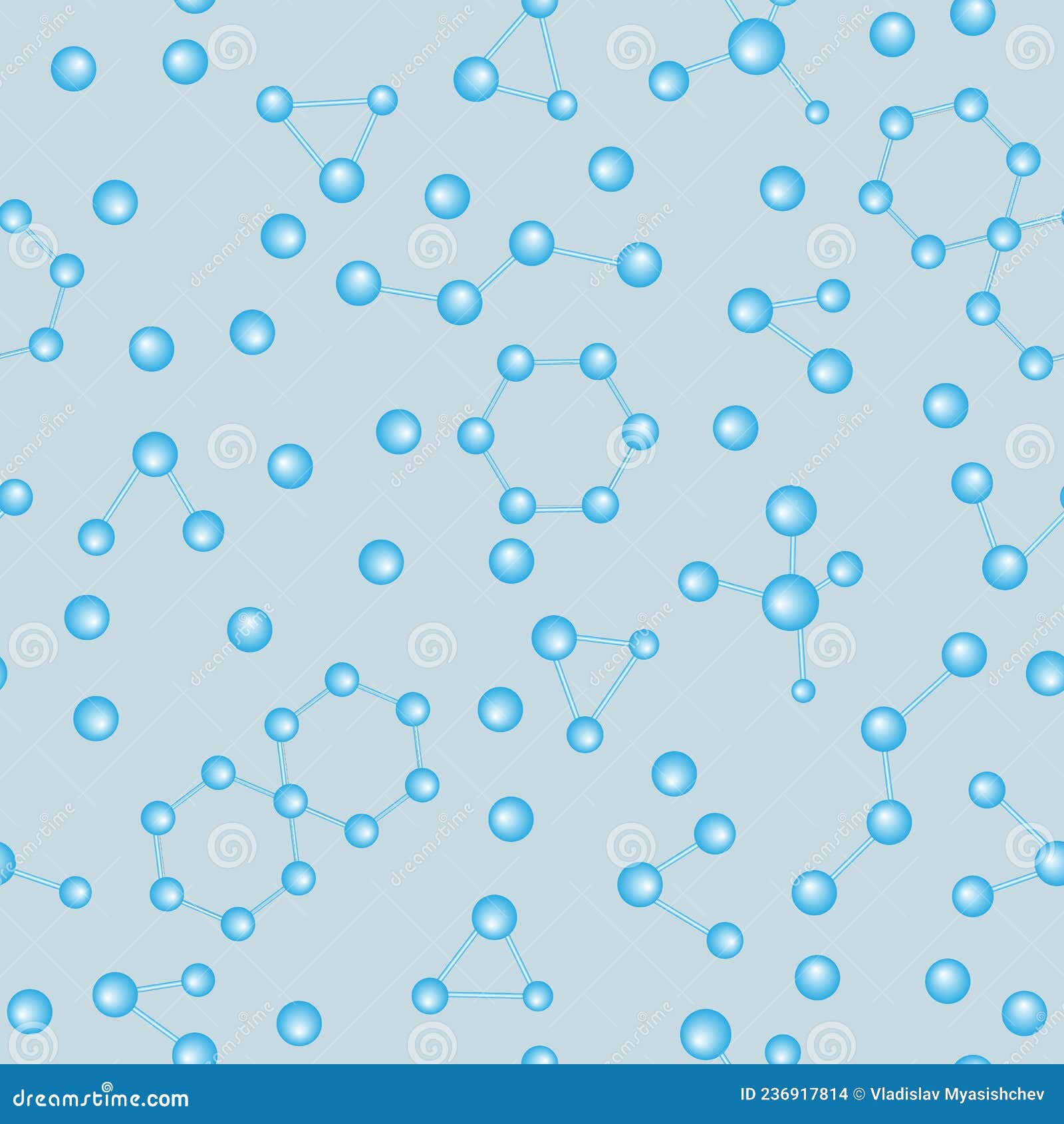 Seamless Pattern with Molecular Structure Abstract Chemical Background ...