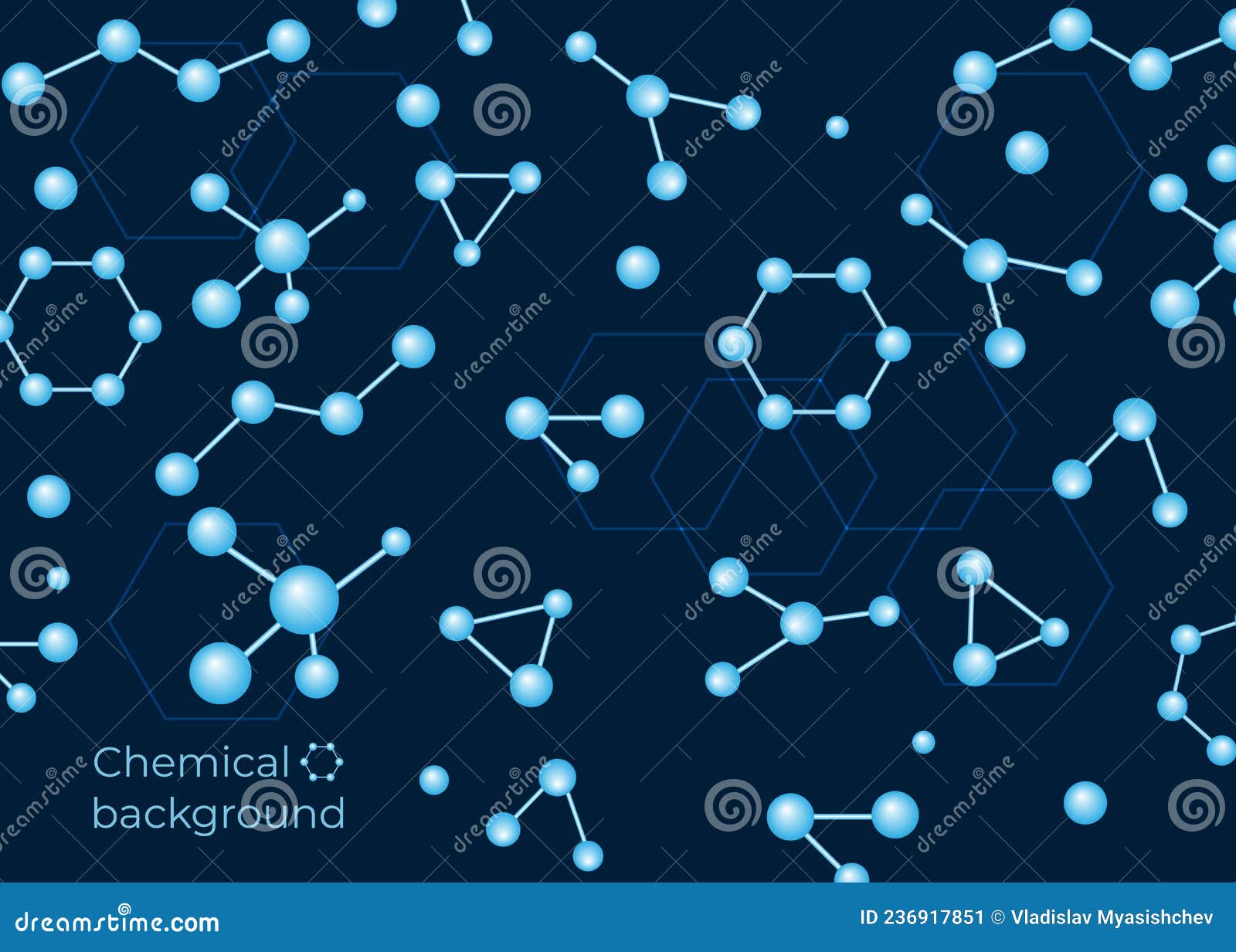 Seamless Pattern with Molecular Structure Abstract Chemical Background ...