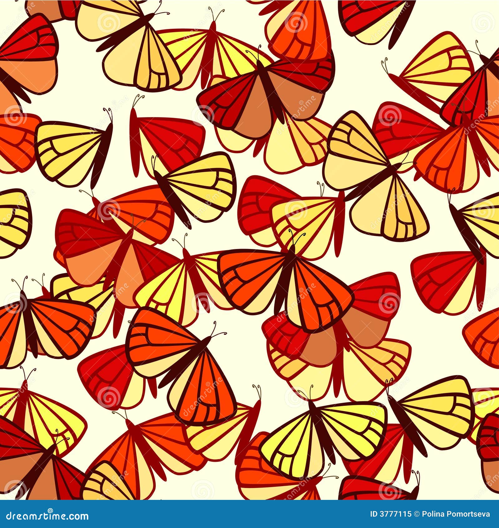 Seamless Pattern with Monarch Butterflies Stock Vector - Illustration ...