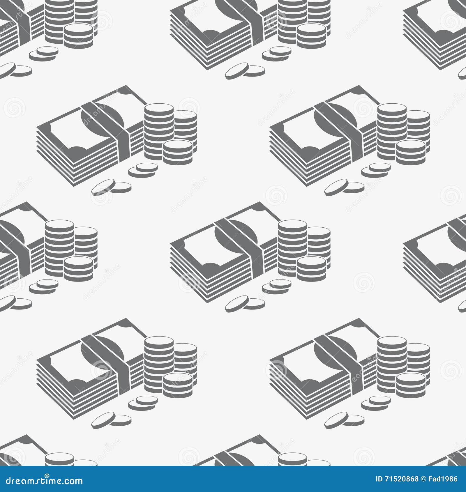 Seamless Pattern with Money Stock Vector - Illustration of income ...