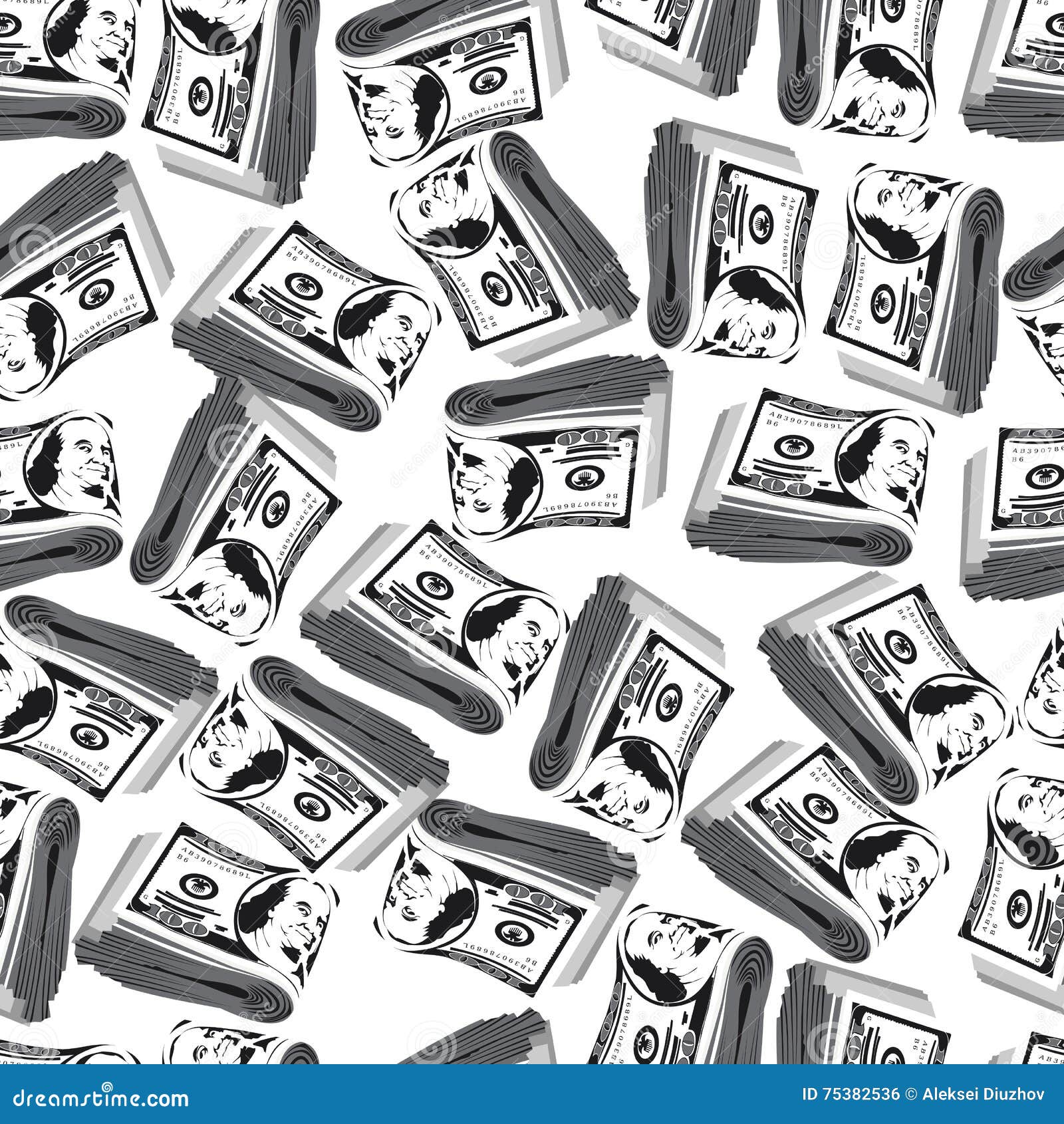 Seamless pattern money stock illustration. Illustration of falling ...