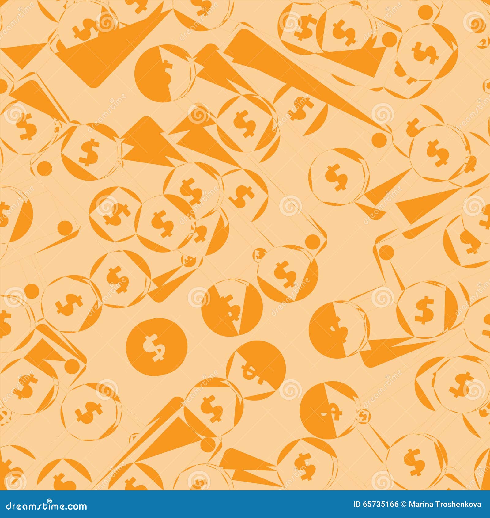 Seamless Pattern with Money Stock Vector - Illustration of design ...
