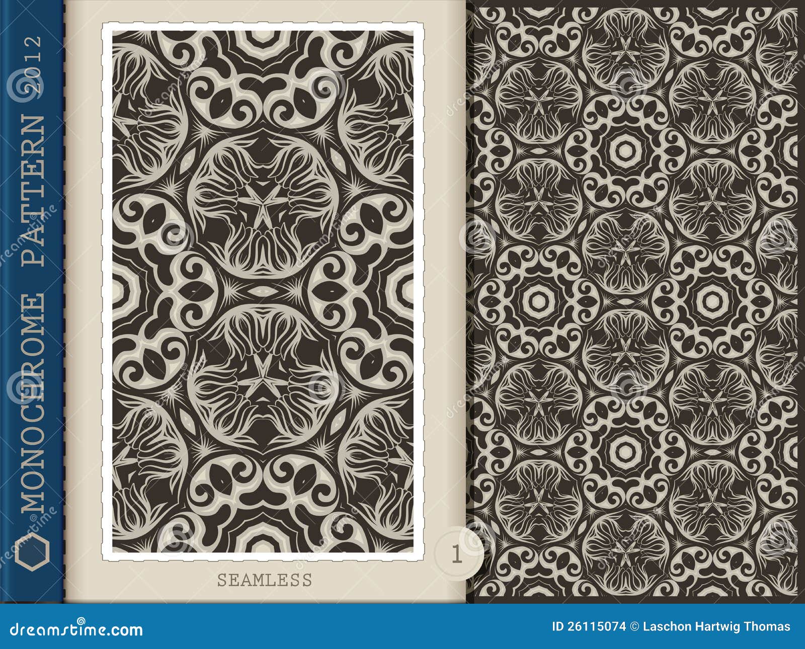 Seamless Pattern-monochrome 1 Stock Vector - Illustration of silk ...