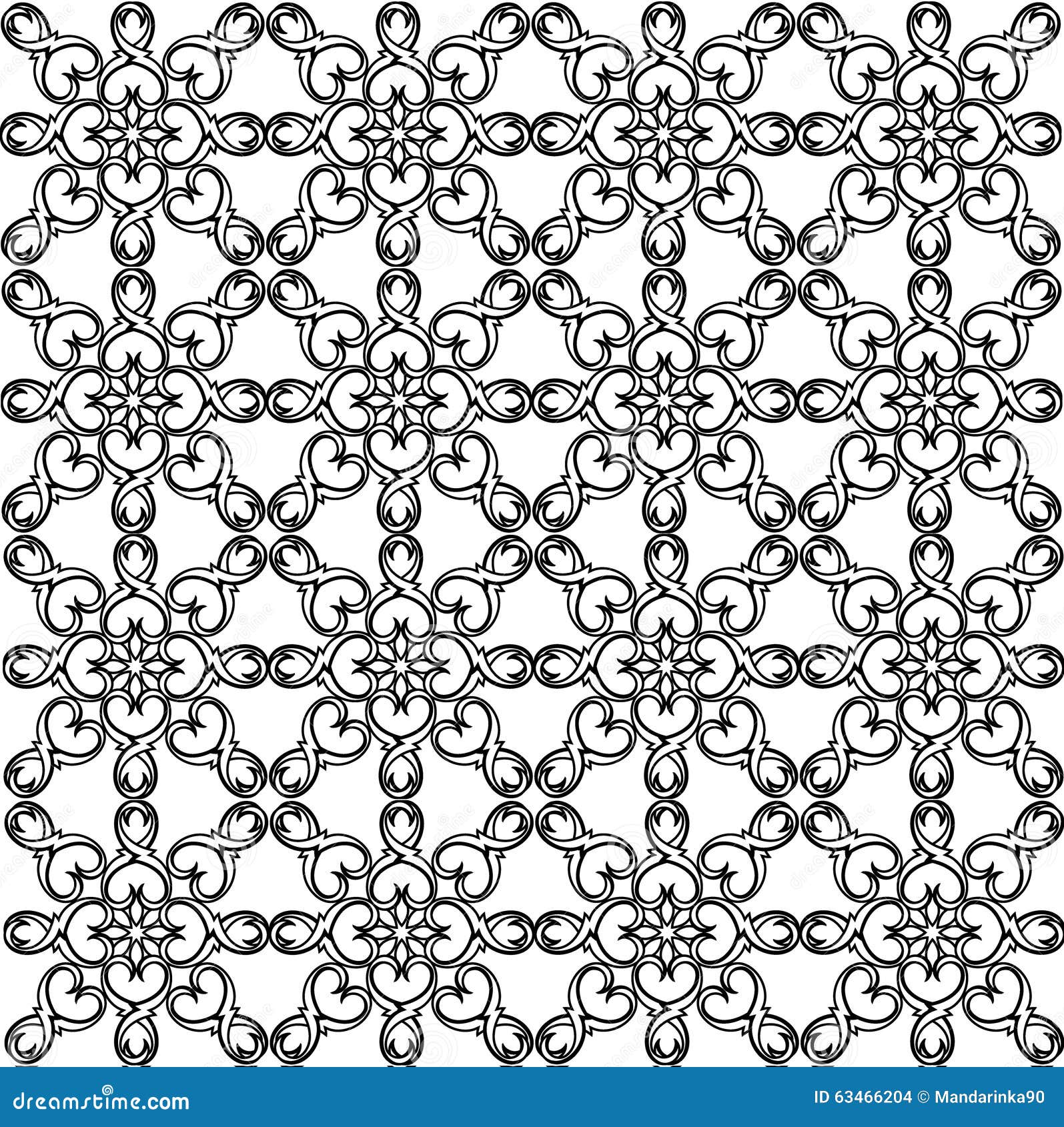 Seamless Pattern, Monochrome Ethnic, Religious Design Stock Vector ...