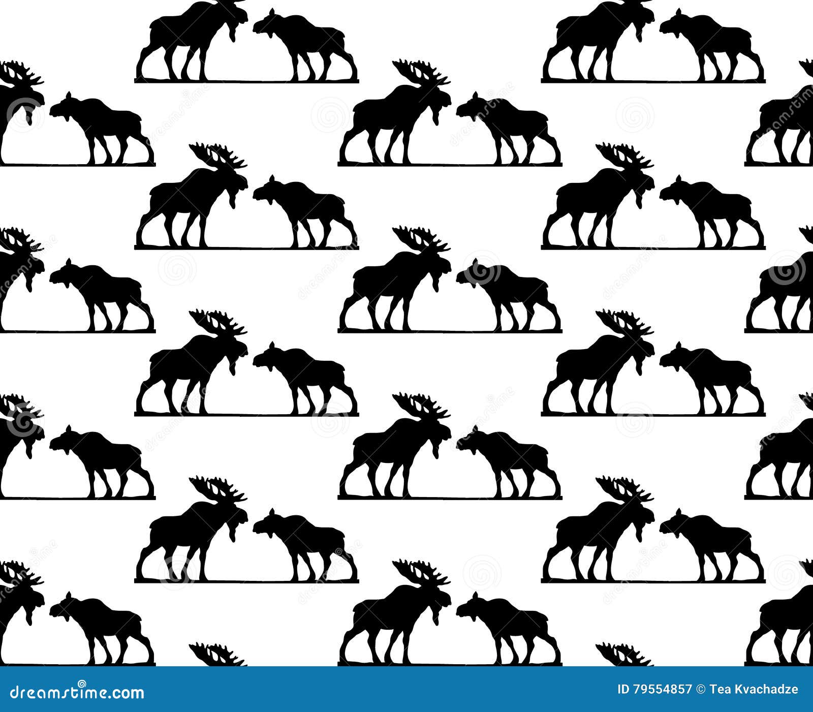 Seamless Pattern,moose. Baby Fabric.quilt Stock Vector - Illustration ...