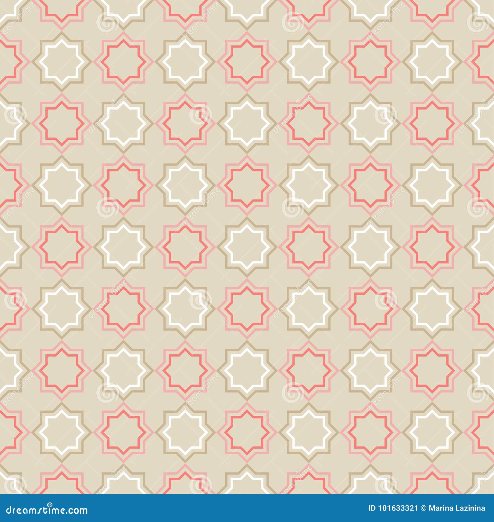 Seamless Pattern in Moroccan Style. Traditional Ornament. Geometric ...
