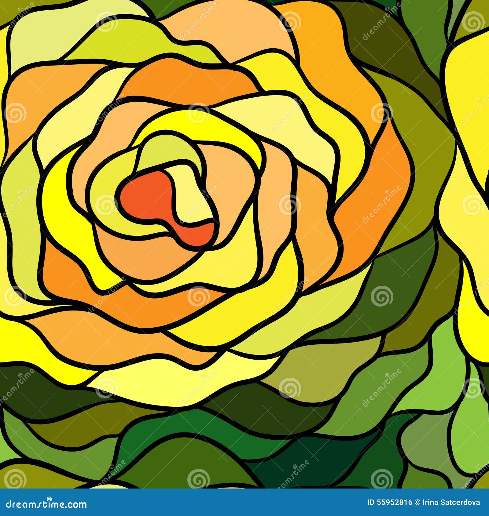 Seamless Pattern with Mosaic Flower. Stock Vector - Illustration of ...