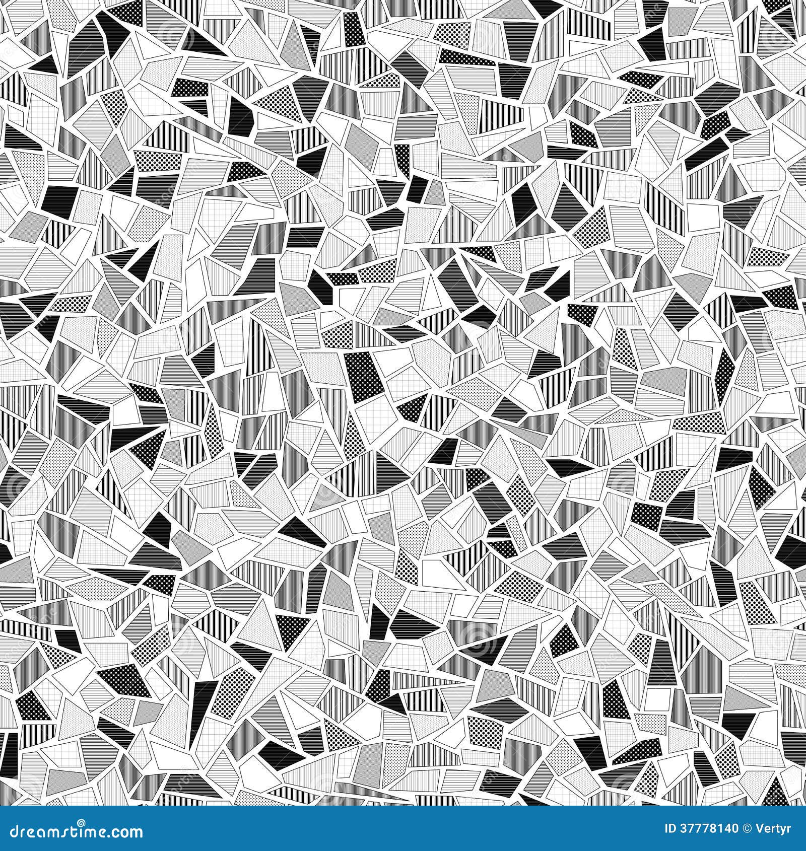 Seamless Pattern of Mosaic with Pattern of Lines. Stock Vector ...