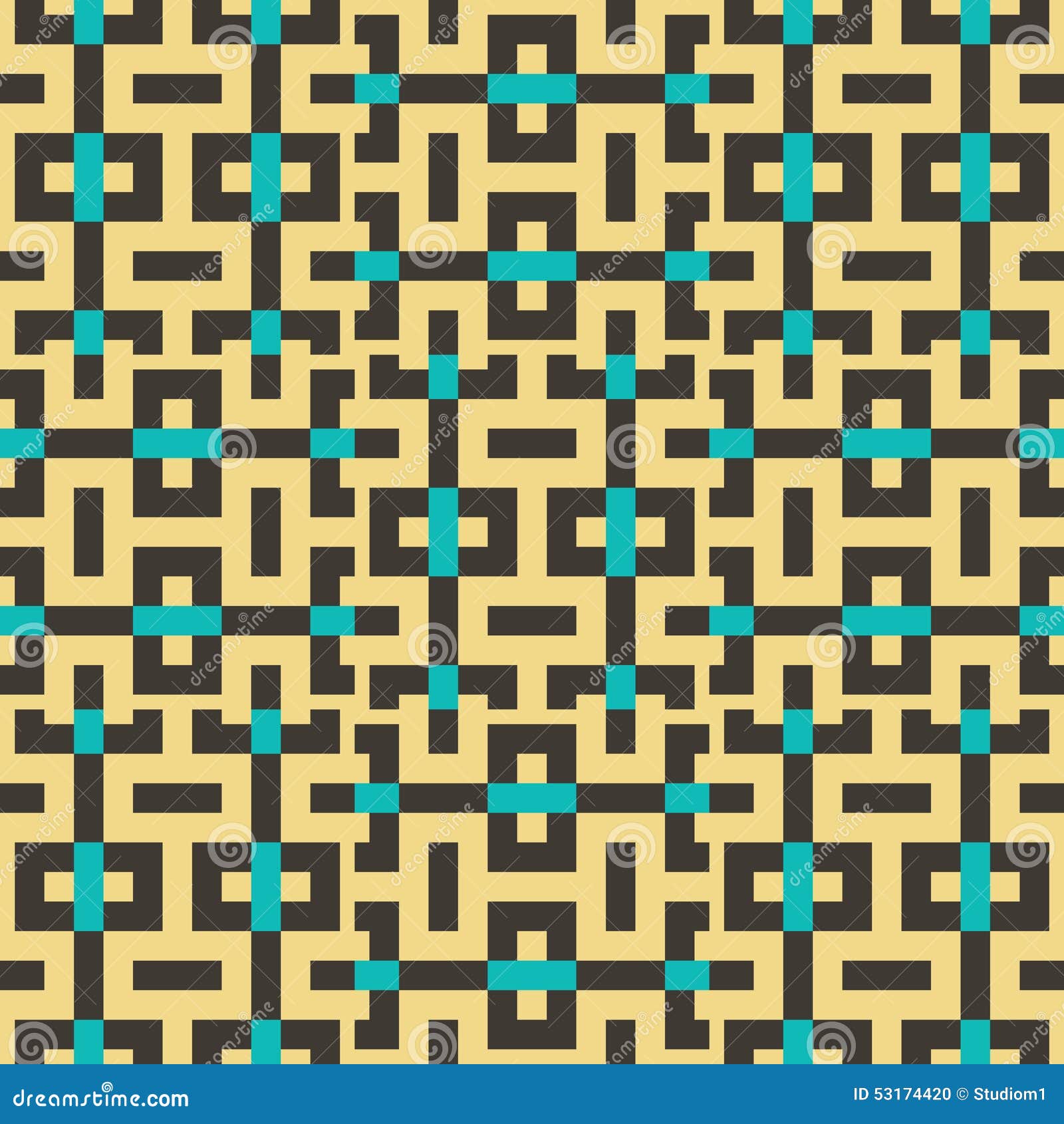 Seamless pattern. Mosaic stock vector. Illustration of backdrop - 53174420