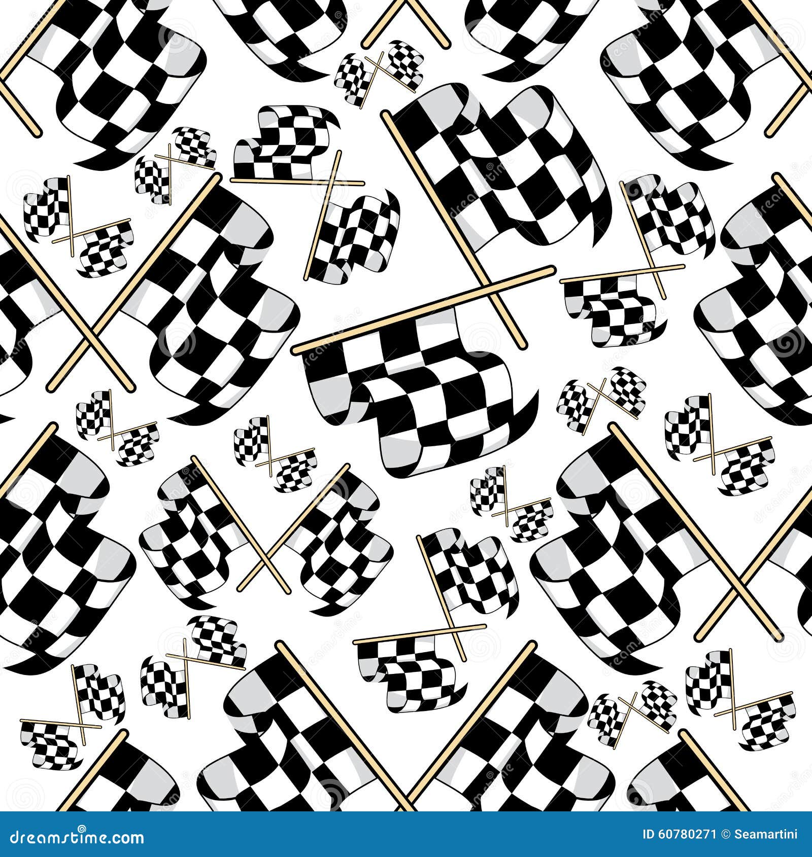 Seamless Pattern of Motor Racing Flags Stock Vector - Illustration of ...