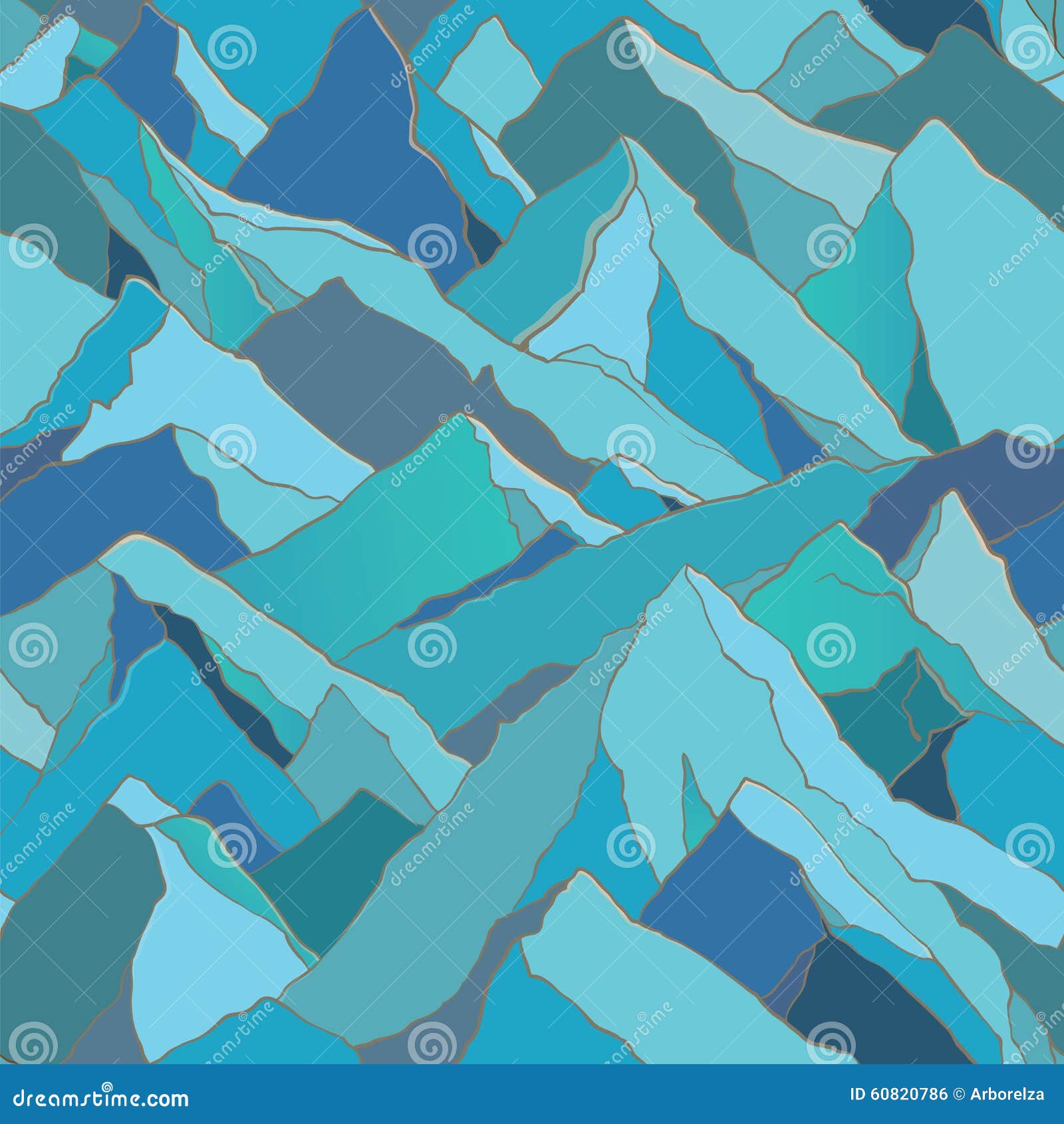 Seamless Pattern with Mountains Stock Vector - Illustration of ...