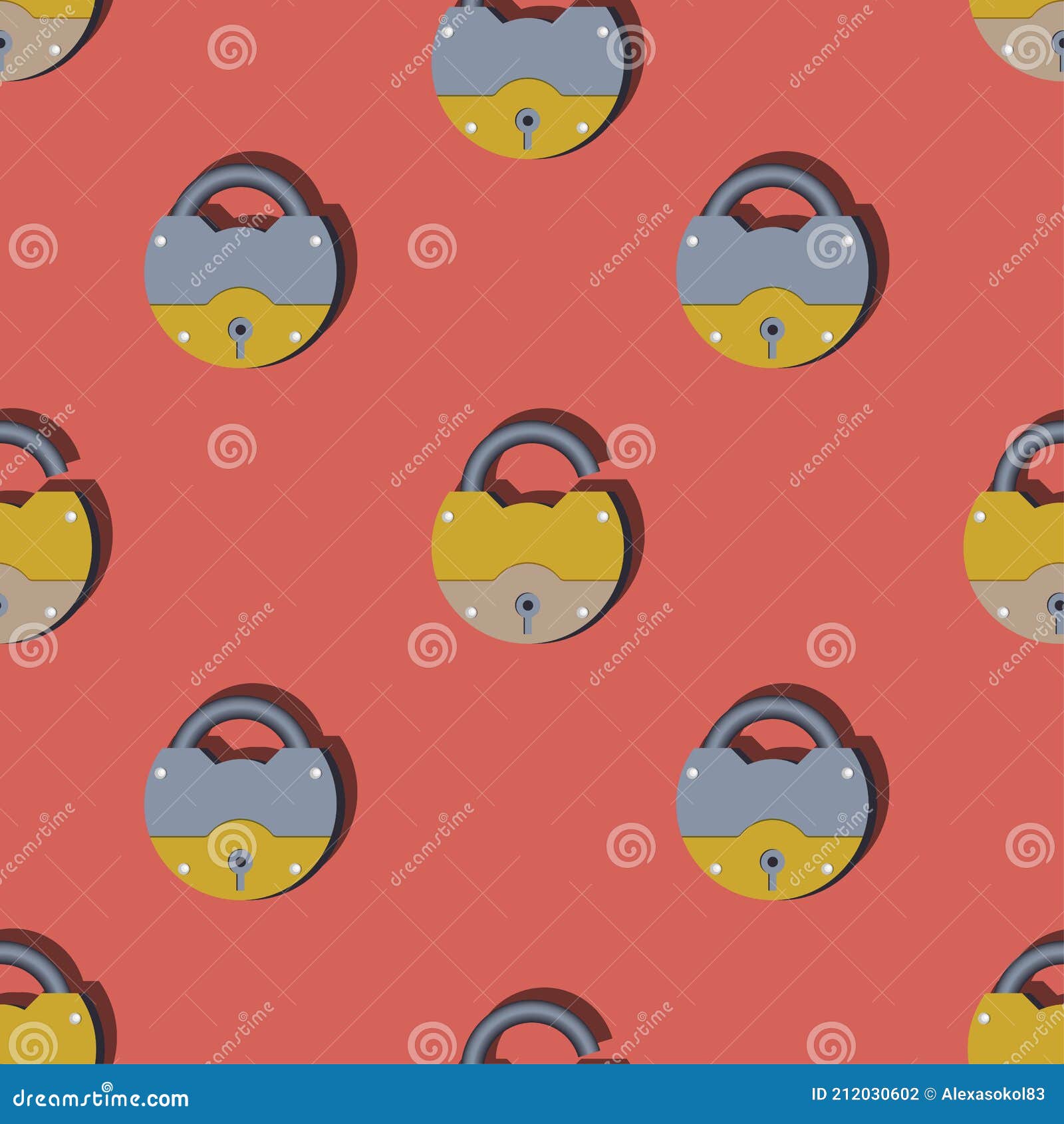 Seamless Pattern with Multi Colored Door Locks. Vector Illustration ... Seamless Pattern with Multi Colored Door Locks. Vector Illustration ...