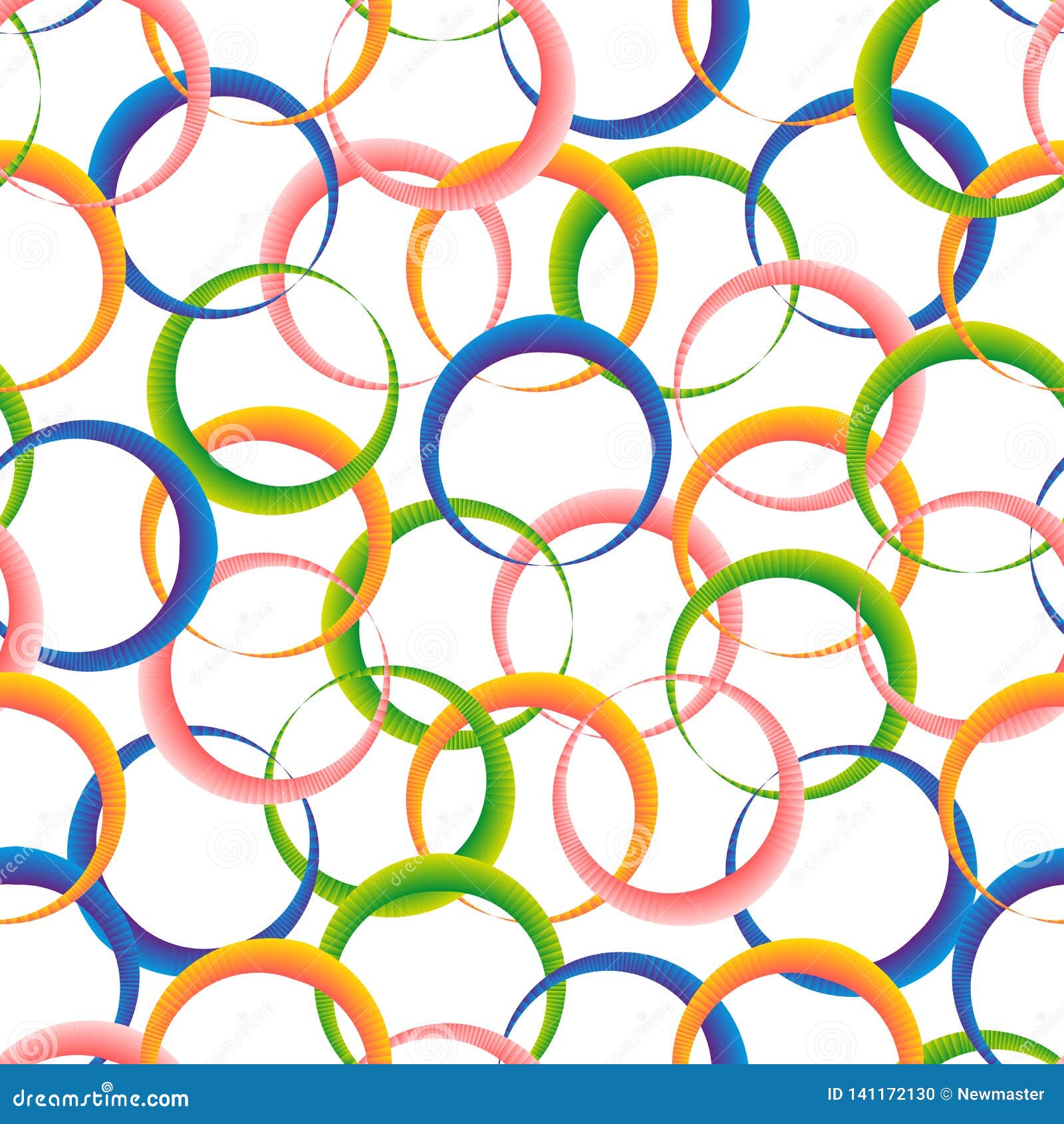 Seamless Pattern with Multi-colored Rings Stock Vector - Illustration ...
