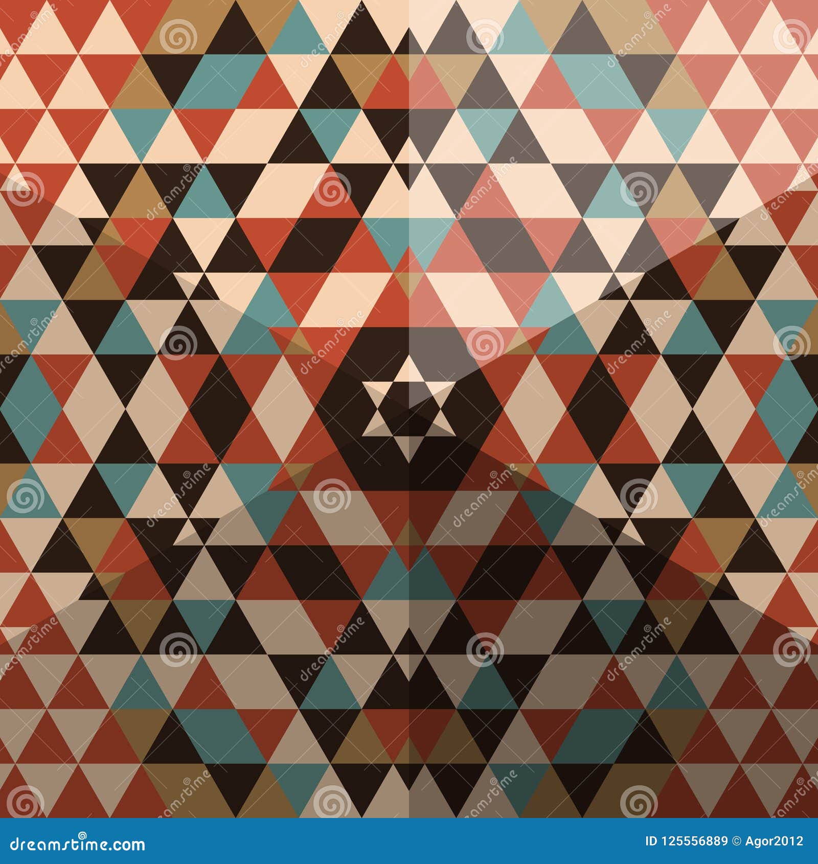 Seamless Pattern of Multi-colored Triangles Stock Vector - Illustration ...