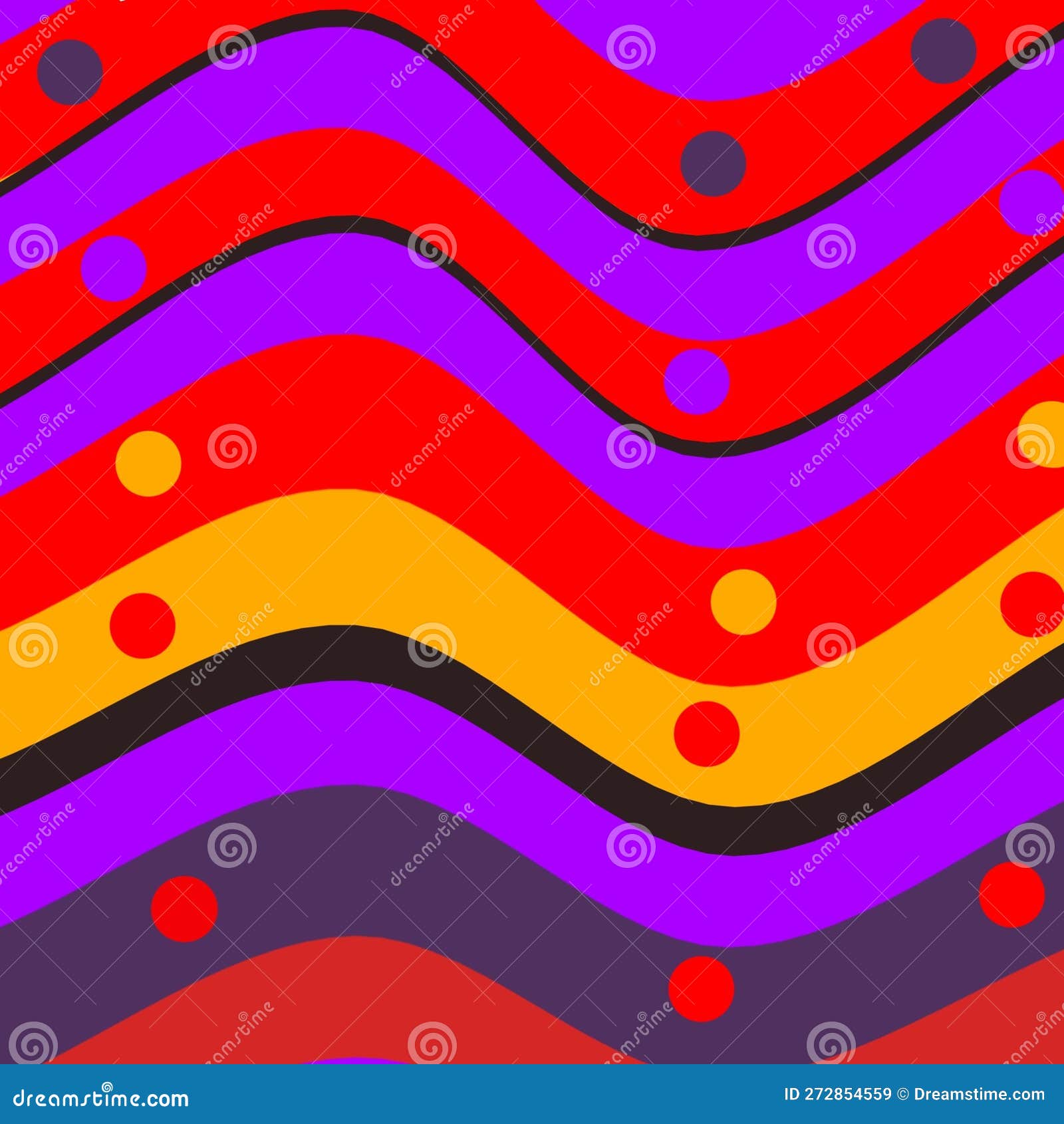 Seamless Pattern of Multi Colour Wave Texture Paint Stock Illustration ...