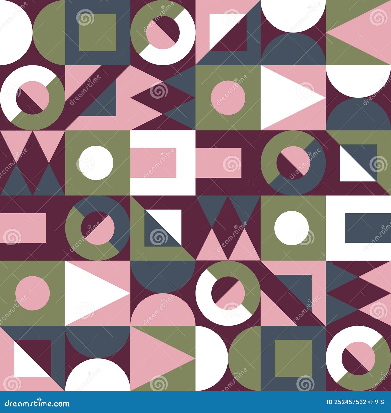 Seamless Pattern of Multicolored Geometric Shapes. Abstract Geometric ...