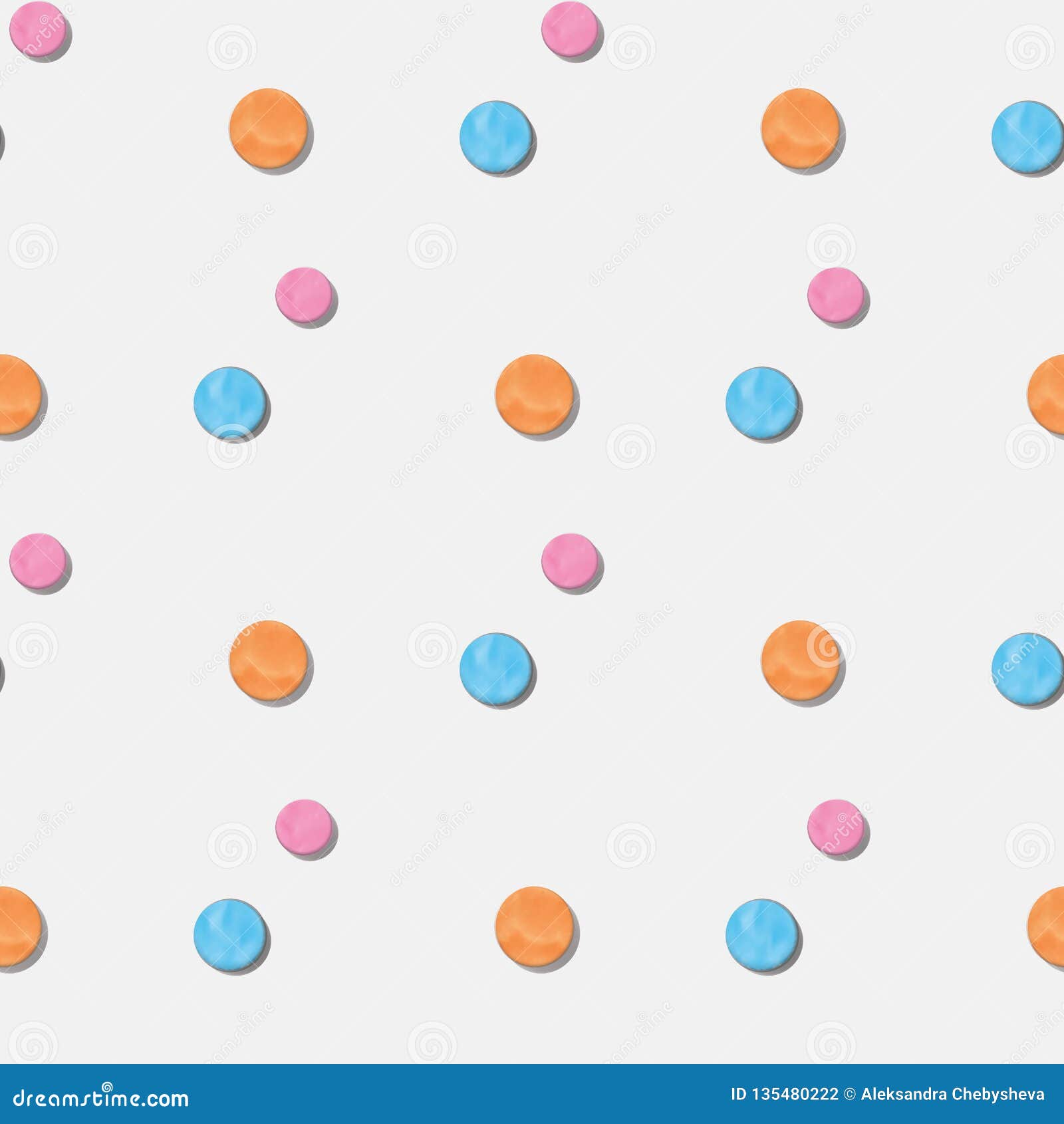 Seamless Pattern of Multicolored Plasticine Circles. Clay Effect Stock ...
