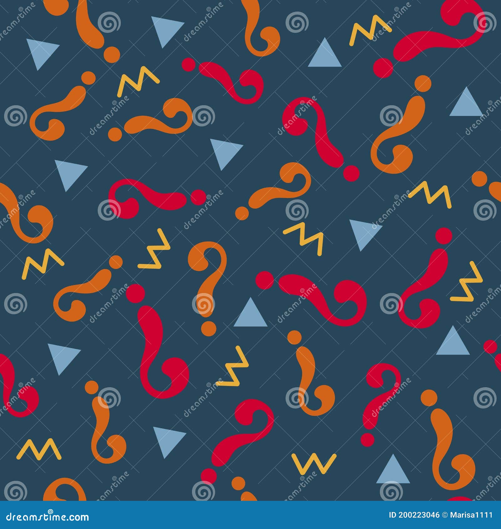 Multicolored Question Mark Mosaic - Generative AI Stock Illustration ...