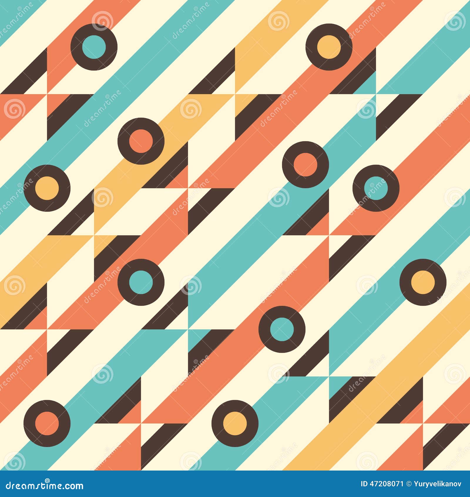 Seamless Pattern with Multicolored Stripes and Circles. Stock Vector ... Seamless Pattern with Multicolored Stripes and Circles. Stock Vector ...