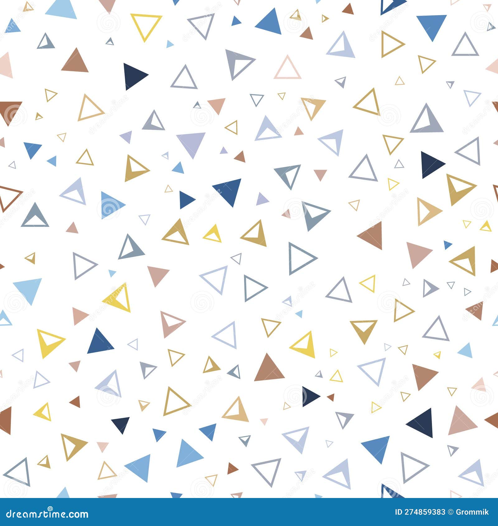 Seamless Pattern of Multicolored Triangles. Template for Textures ...