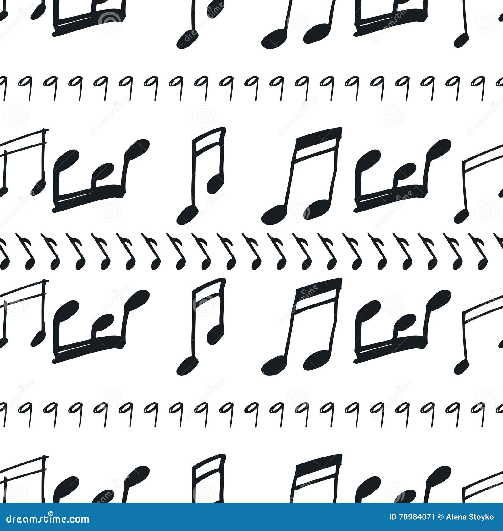 Seamless Pattern with Music Notes Stock Vector - Illustration of melody ...