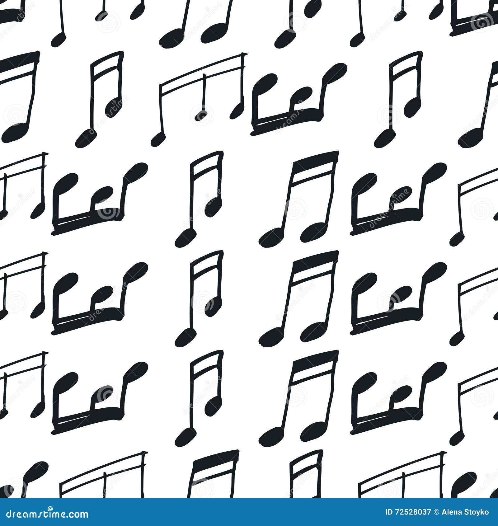 Seamless Pattern with Music Notes Stock Vector - Illustration of ...