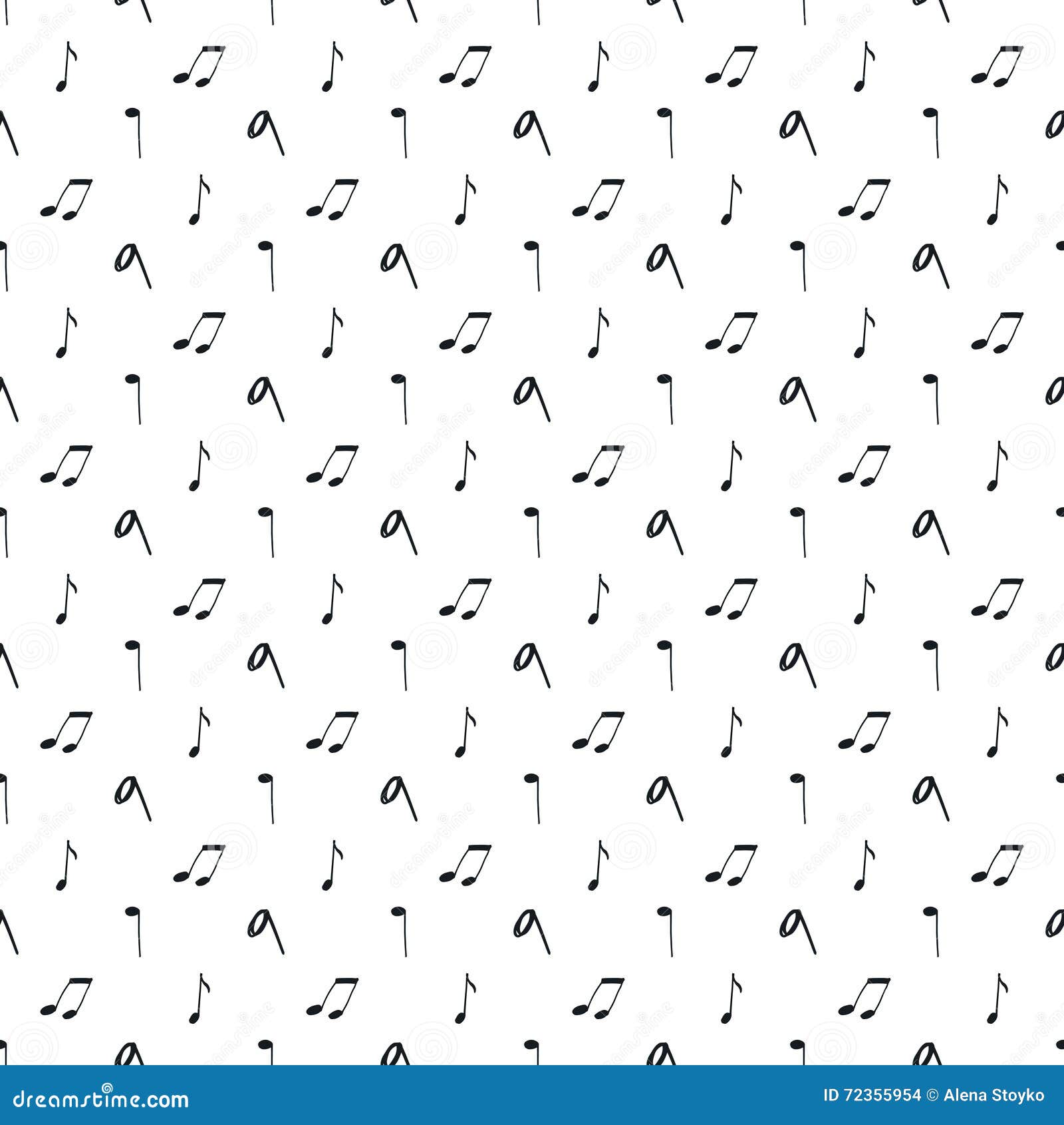 Seamless Pattern with Music Notes Stock Vector - Illustration of album ...