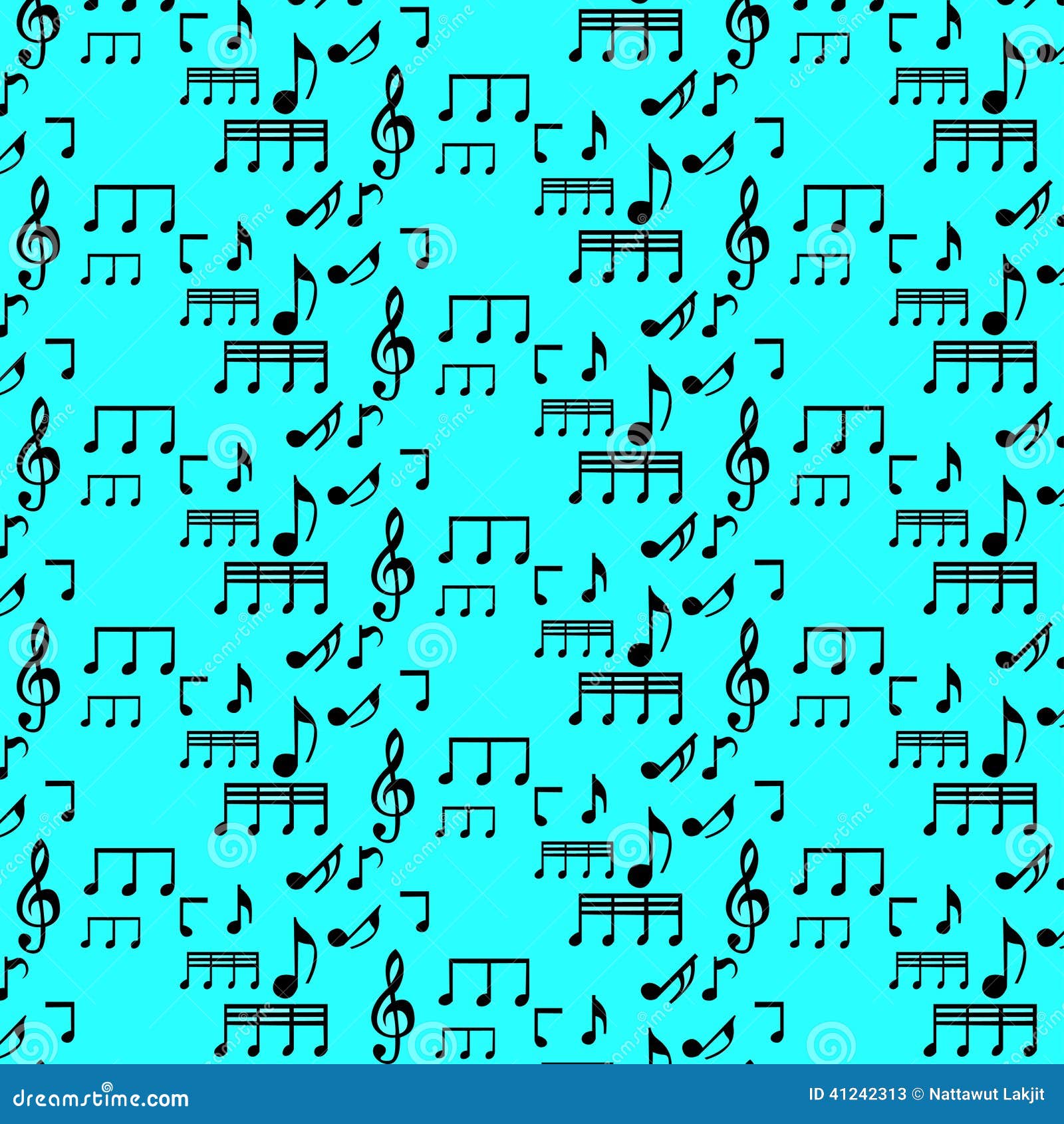Seamless Pattern with Music Notes Stock Vector - Illustration of ...