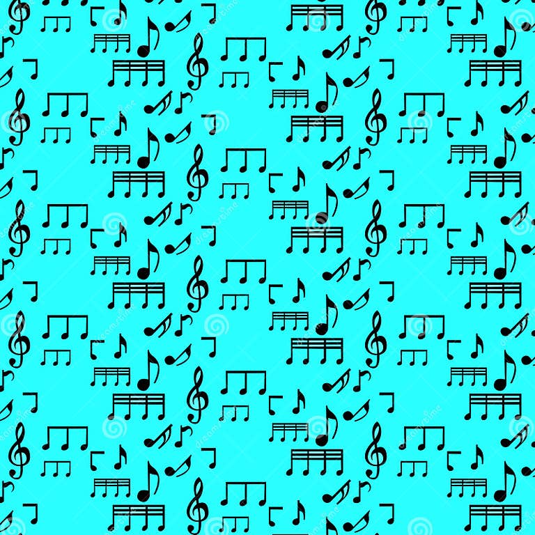 Seamless Pattern with Music Notes Stock Vector - Illustration of ...